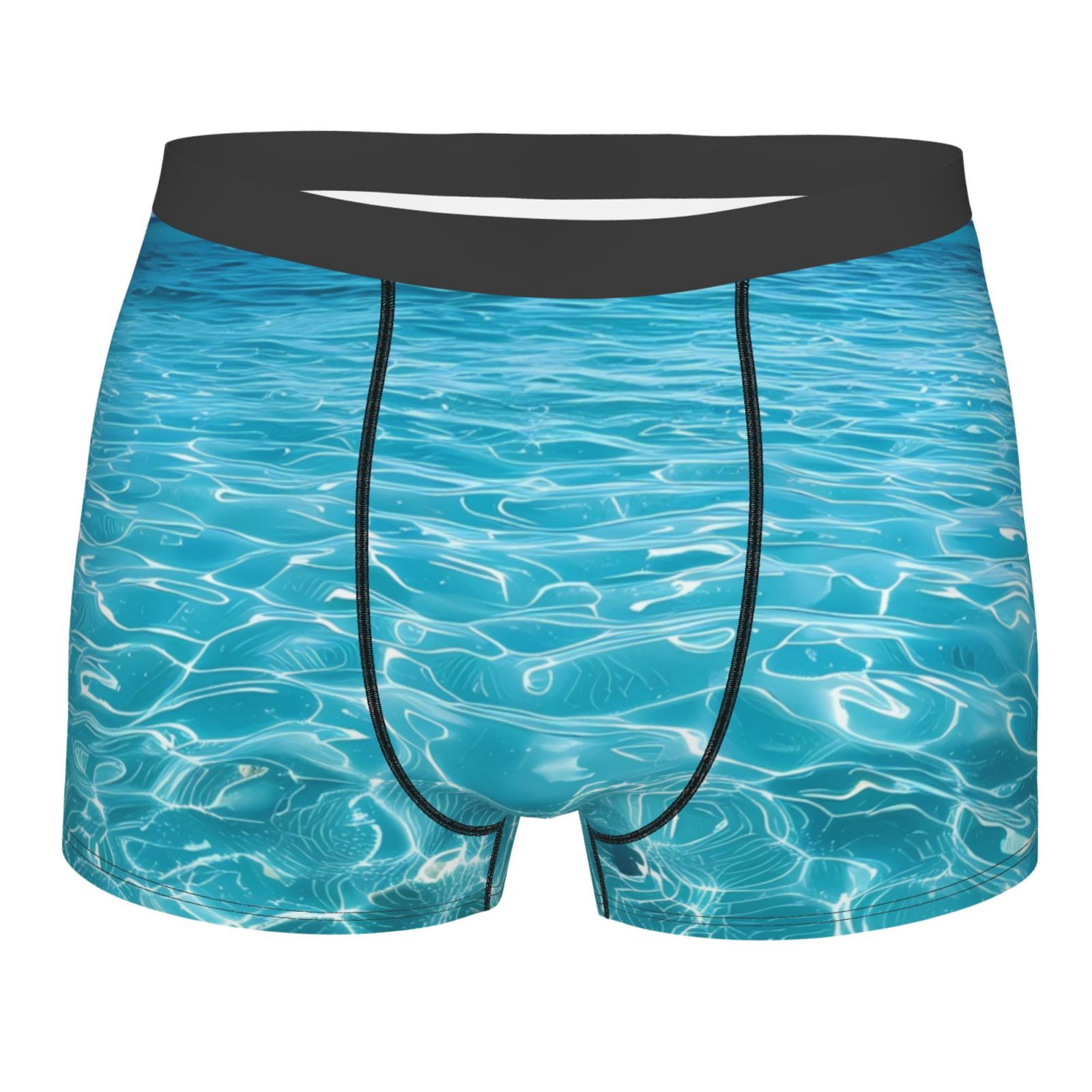 JUNZAN Crystal Clear Ocean Waves Mens Underwear Boxer Briefs for Men’s ...