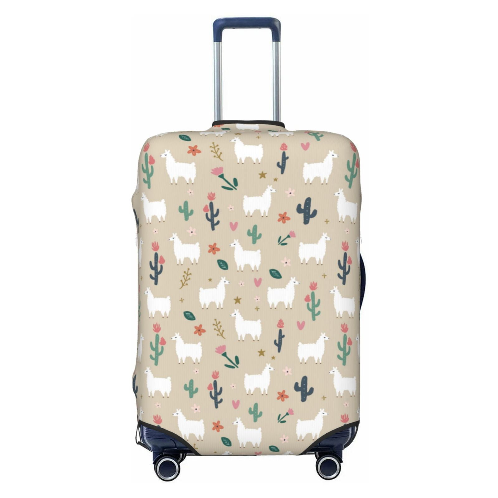 JUNZAN Cute Alpaca Print Washable Luggage Cover - Fashion Suitcase ...
