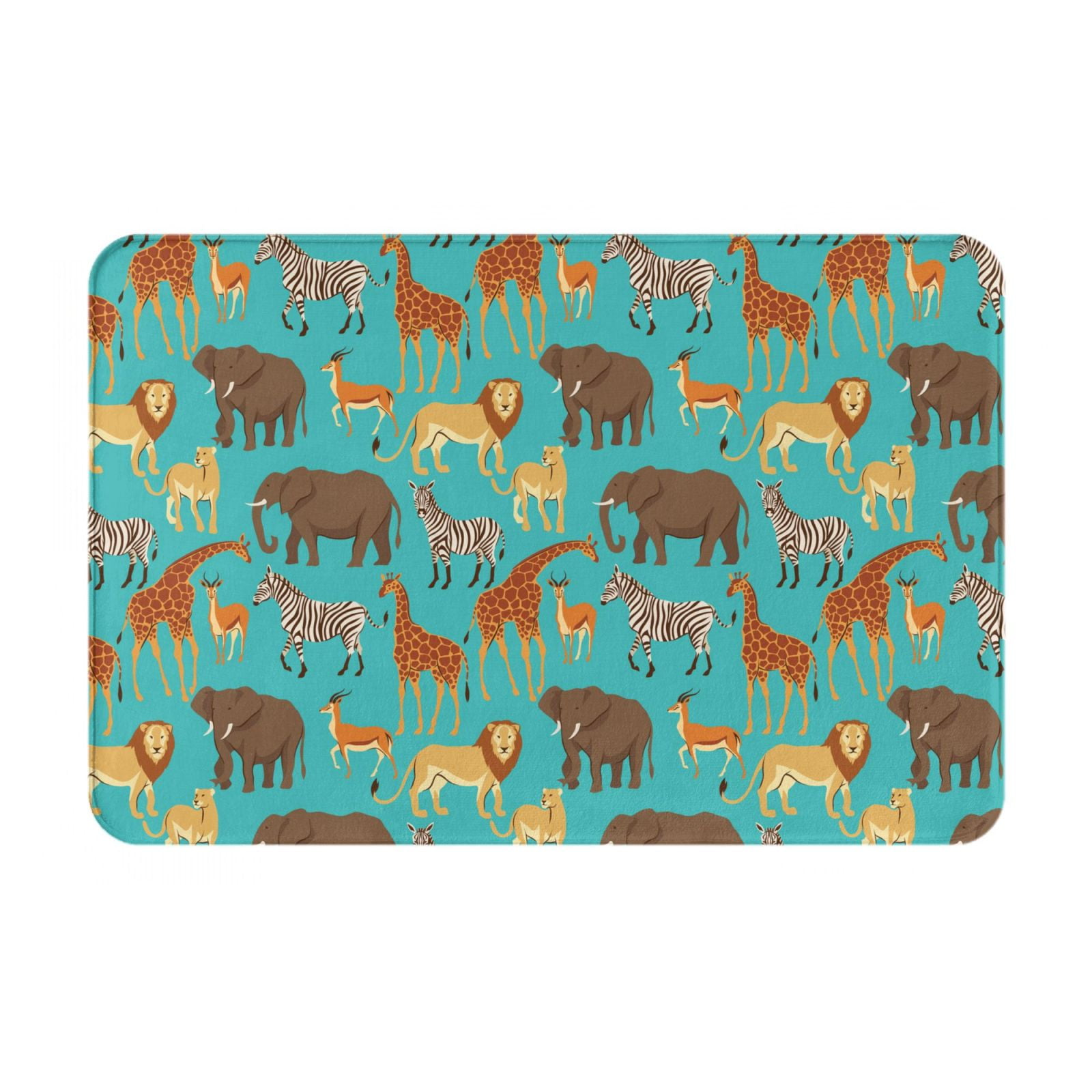 JUNZAN Cute Animals Custom Funny Welcome Doormat Personalized Door Mats ...