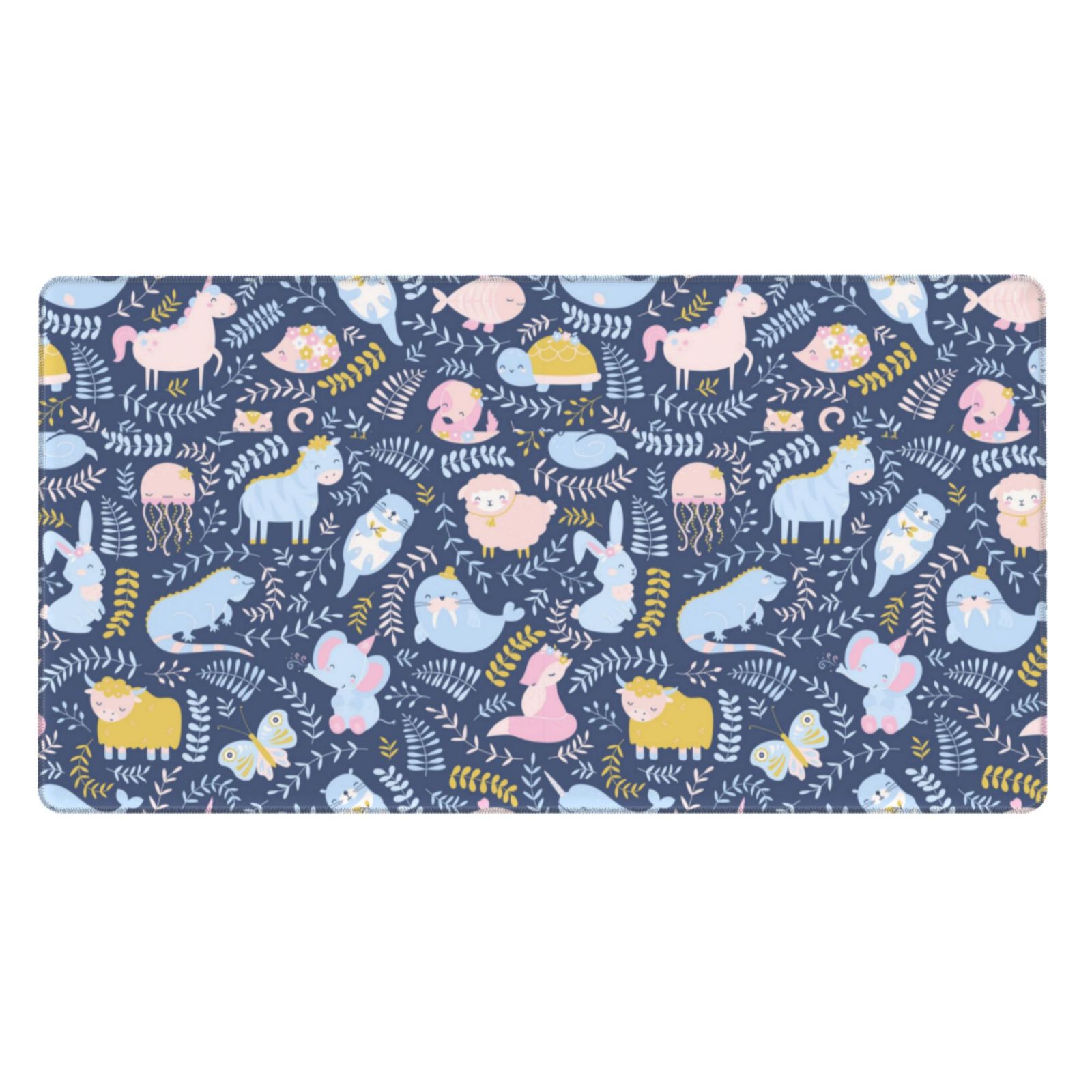 JUNZAN Cute Baby Animals Extra Large Mouse Pad for Boys Girl Men Women ...