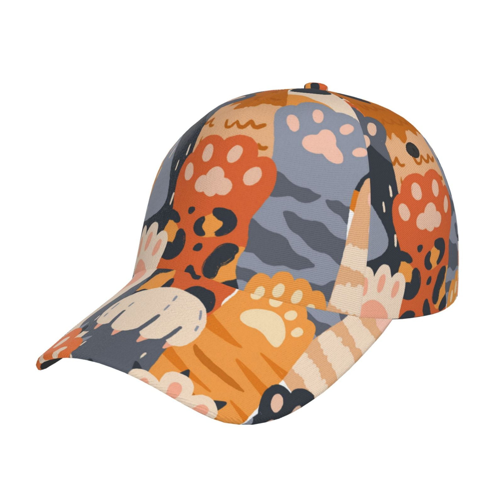 JUNZAN Cute Cat Paw Print Baseball Cap,Unisex Sports Cap Dad Hat ...