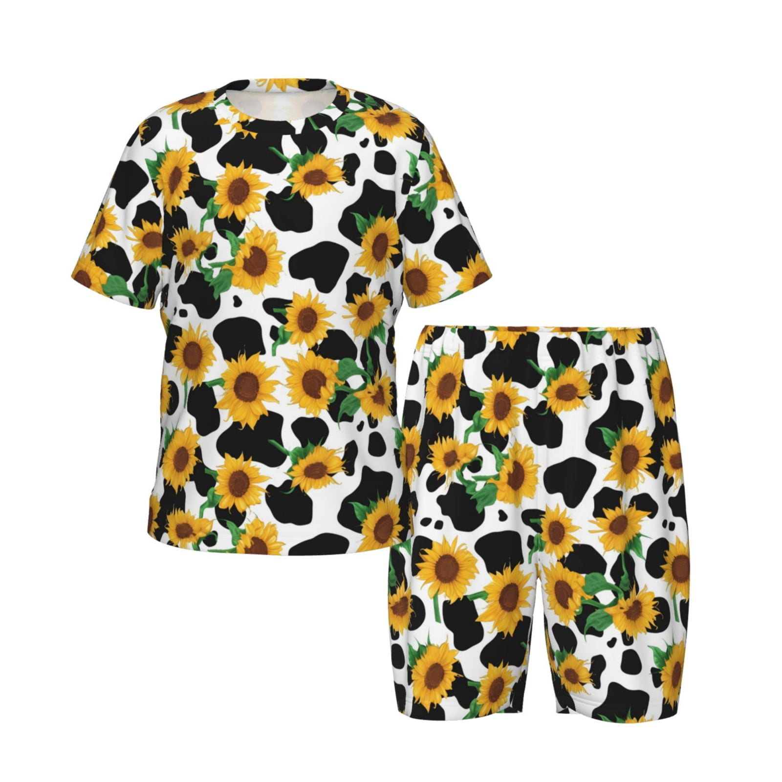 JUNZAN Cute Cow Print Sunflower C for Boys Girls Pajama Sets Toddler ...