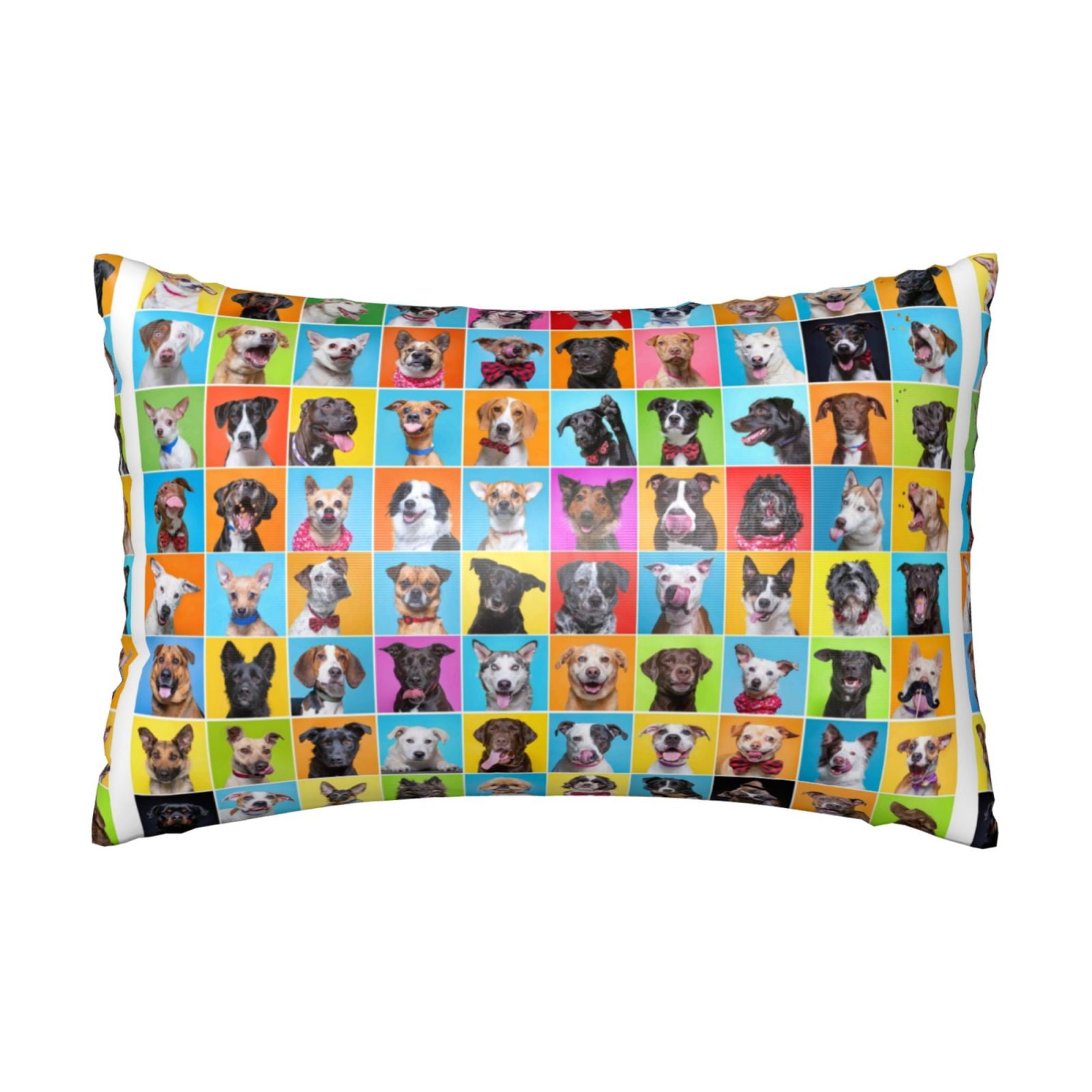 JUNZAN Cute Dogs Collage Silk Pillowcase for Hair and Skin,Cooling ...