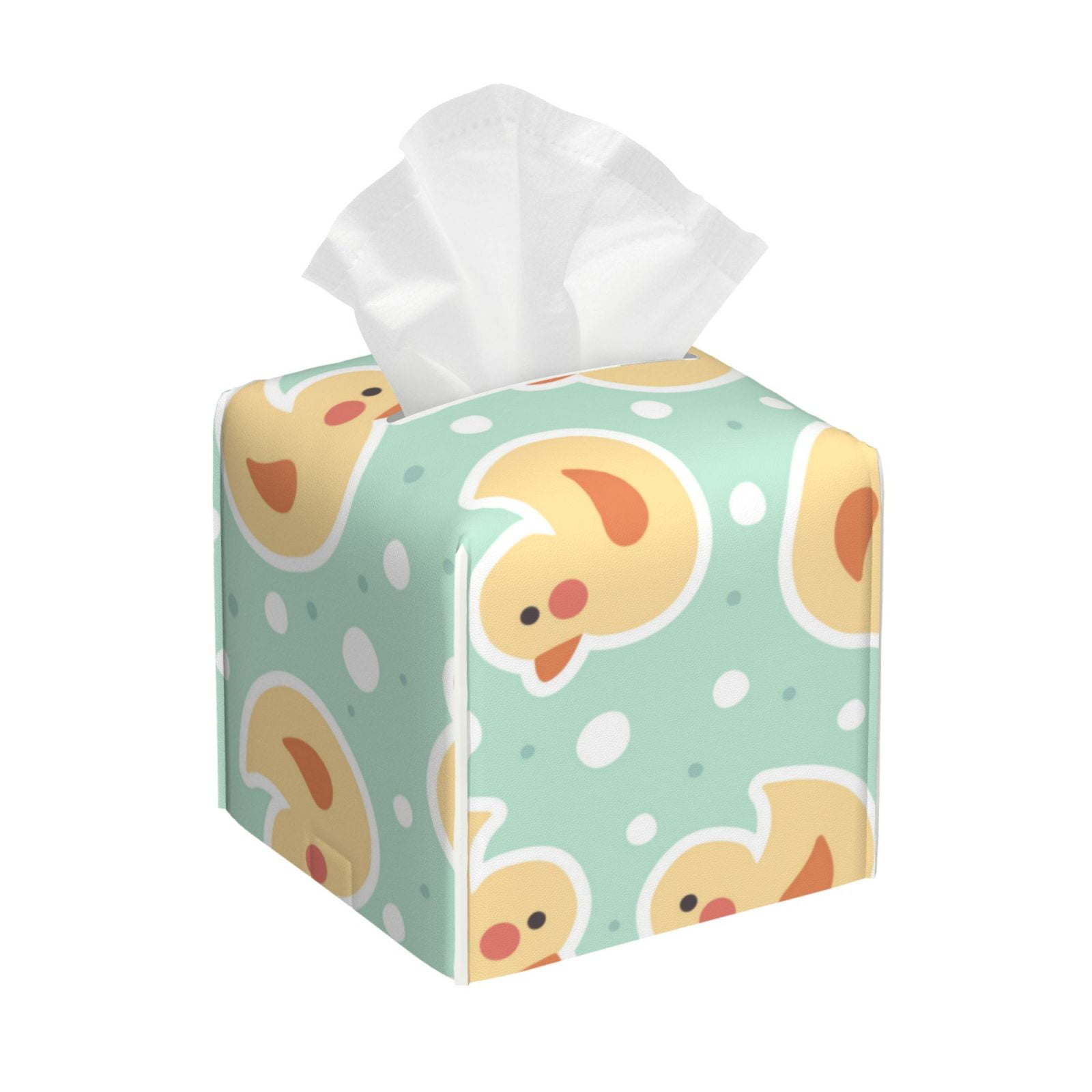 JUNZAN Cute Duck for Tissue Box Cover Holder, Square Facial Tissue Case ...