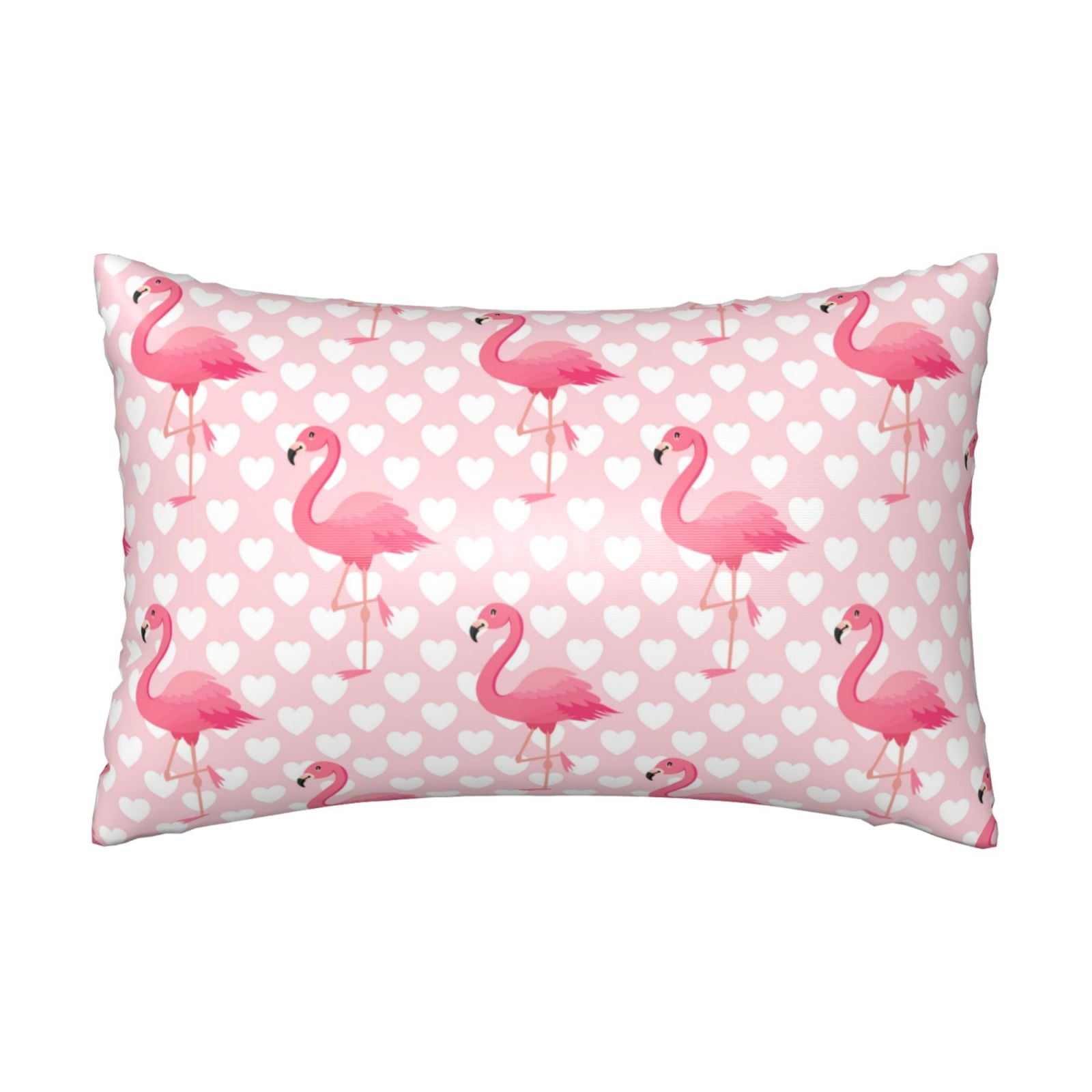 JUNZAN Cute Flamingo with Heart Silk Pillowcase for Hair and Skin ...