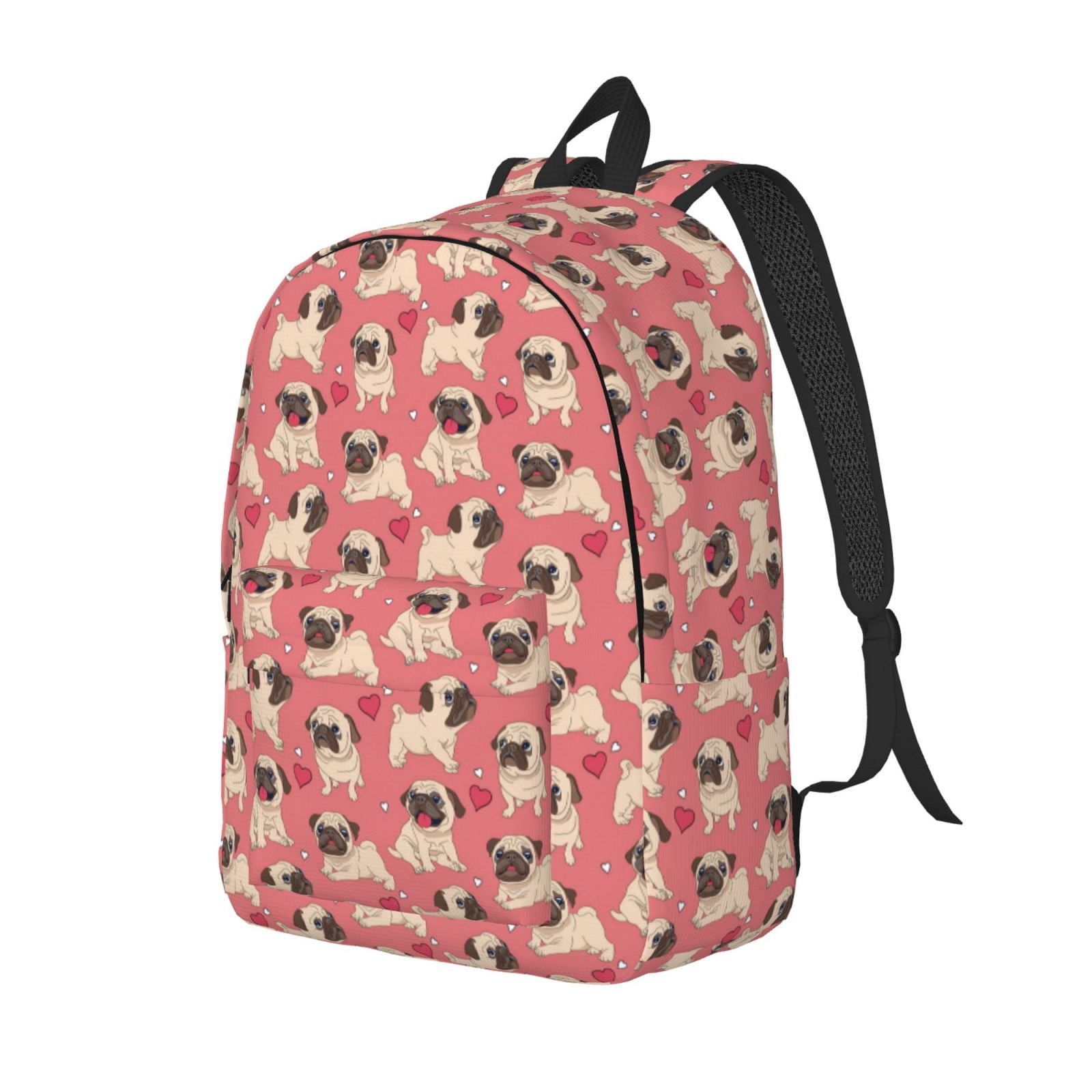JUNZAN Cute French Bulldog Pattern Travel Laptop Backpack for Men Women ...