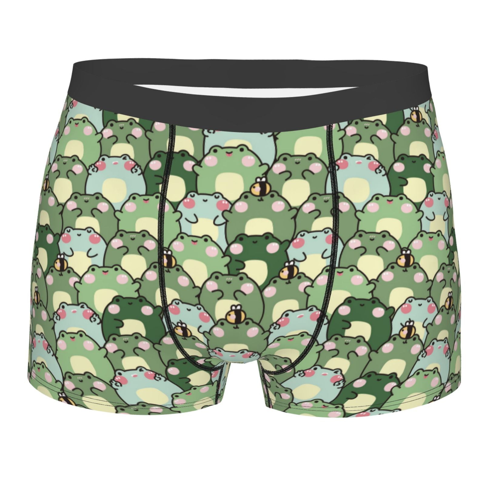 JUNZAN Cute Frog Mens Underwear Boxer Briefs for Men’s - Medium ...