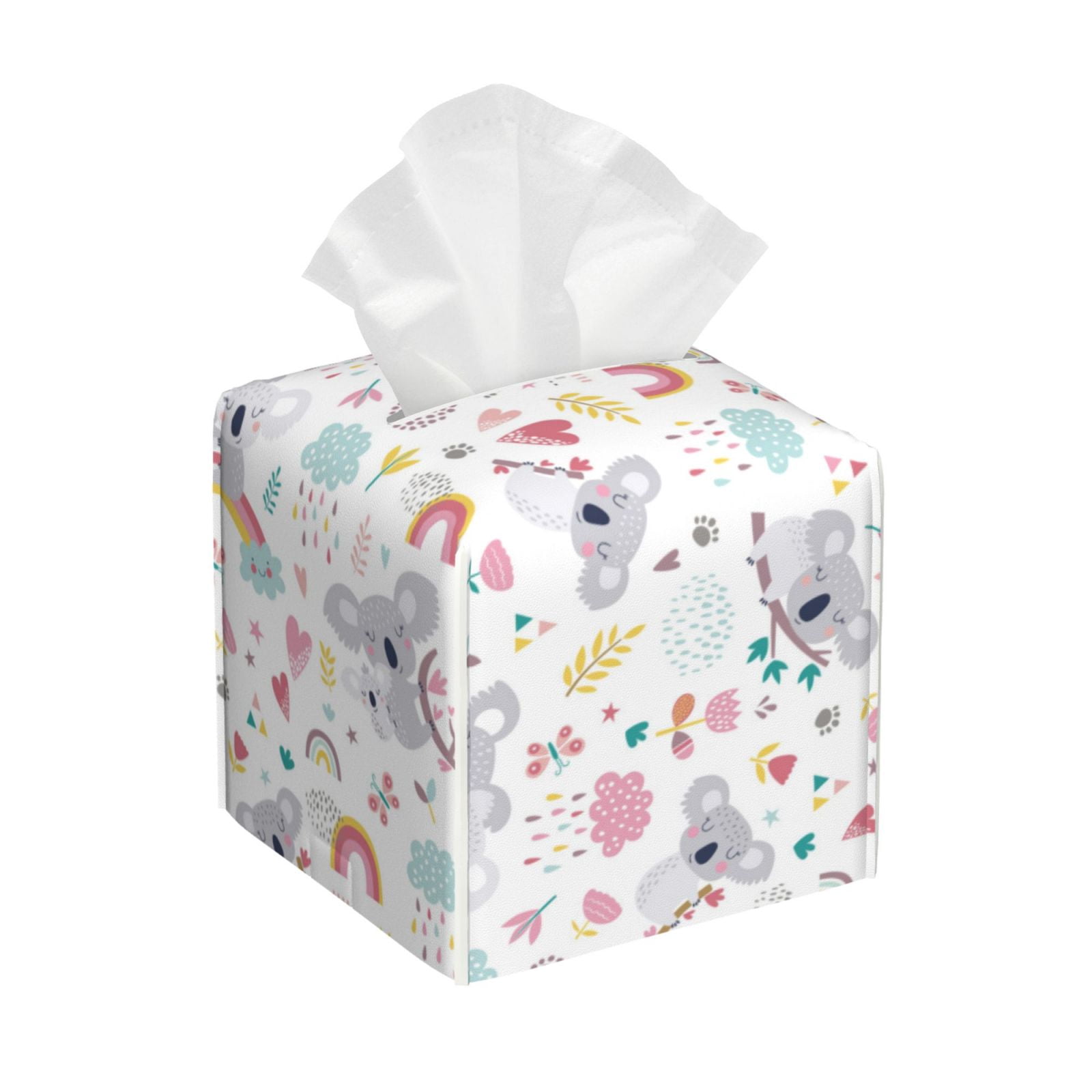 JUNZAN Cute Koala for Tissue Box Cover Holder, Square Facial Tissue ...