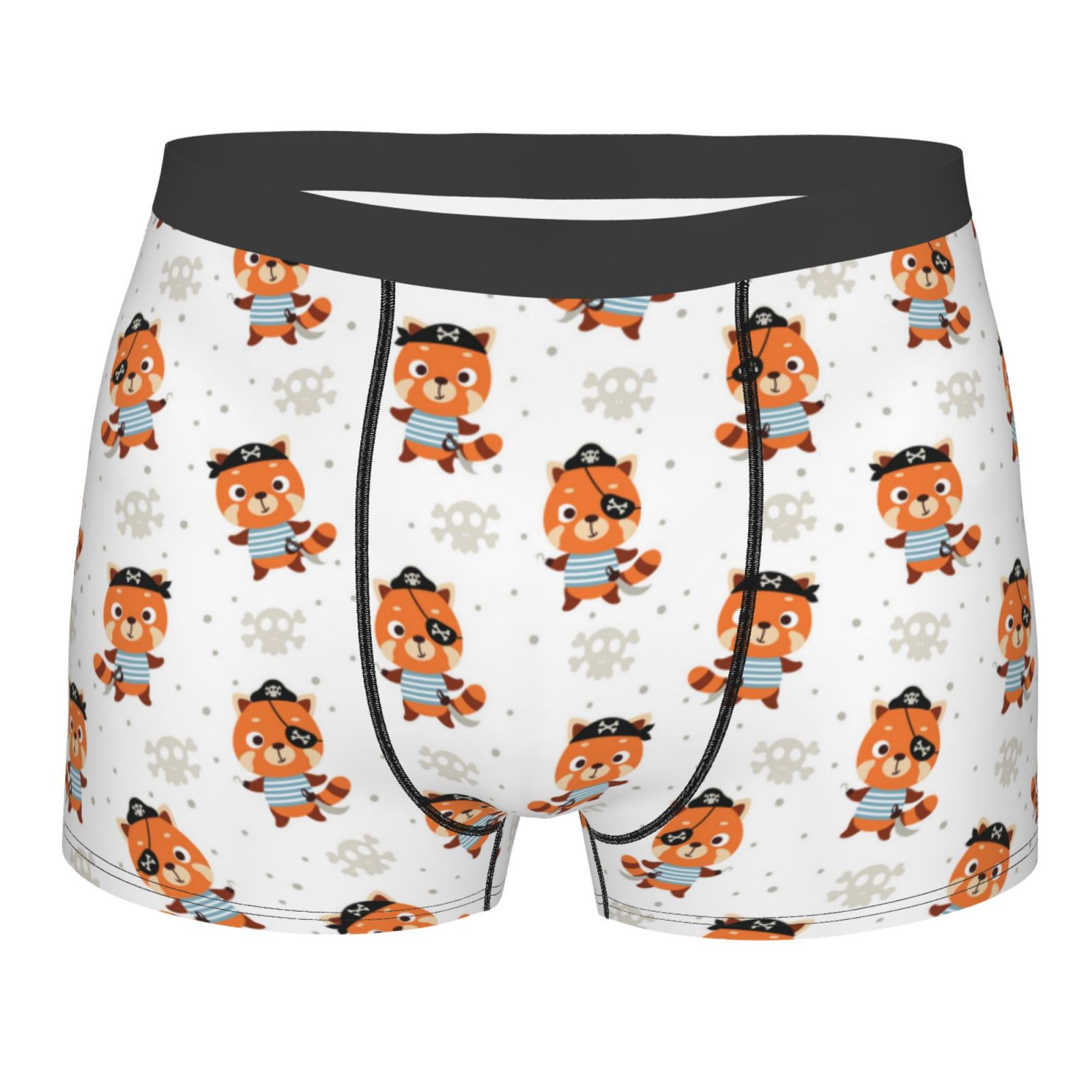 JUNZAN Cute Little Pirate Red Panda Mens Underwear Boxer Briefs for Men ...