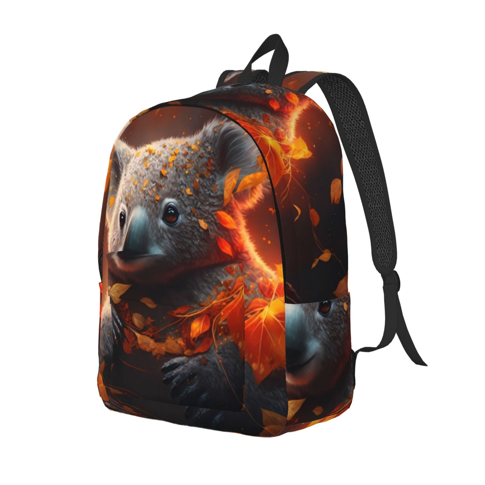 JUNZAN Cute Maple Leaf Koala Pattern Travel Laptop Backpack for Men ...