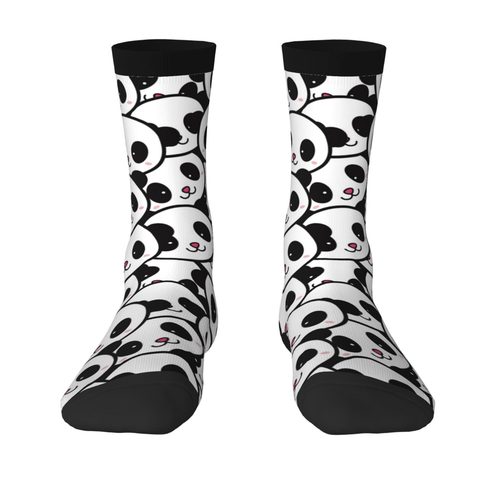 JUNZAN Cute Panda Mens Funny Socks for Men Women Colorful Fun Novelty ...