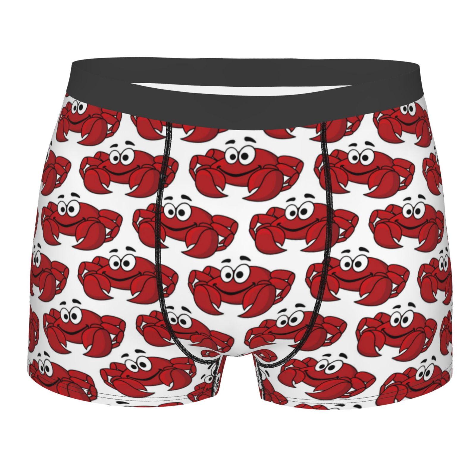 JUNZAN Cute Red Crab Mens Underwear Boxer Briefs for Men’s - Small ...