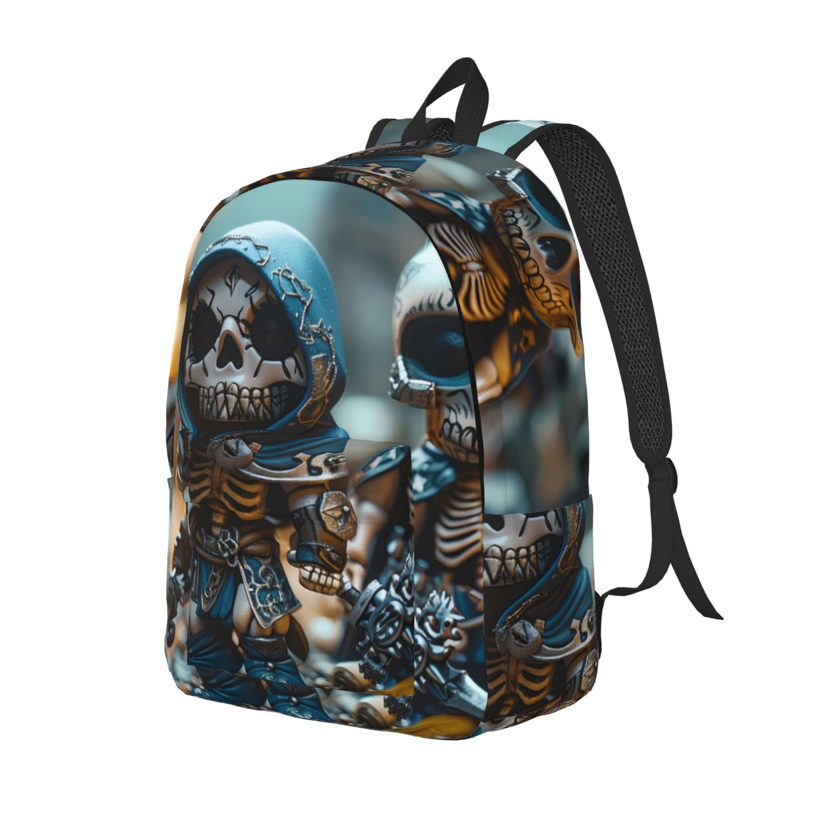 JUNZAN Cute Skeletons Figurines Pattern Travel Laptop Backpack for Men ...