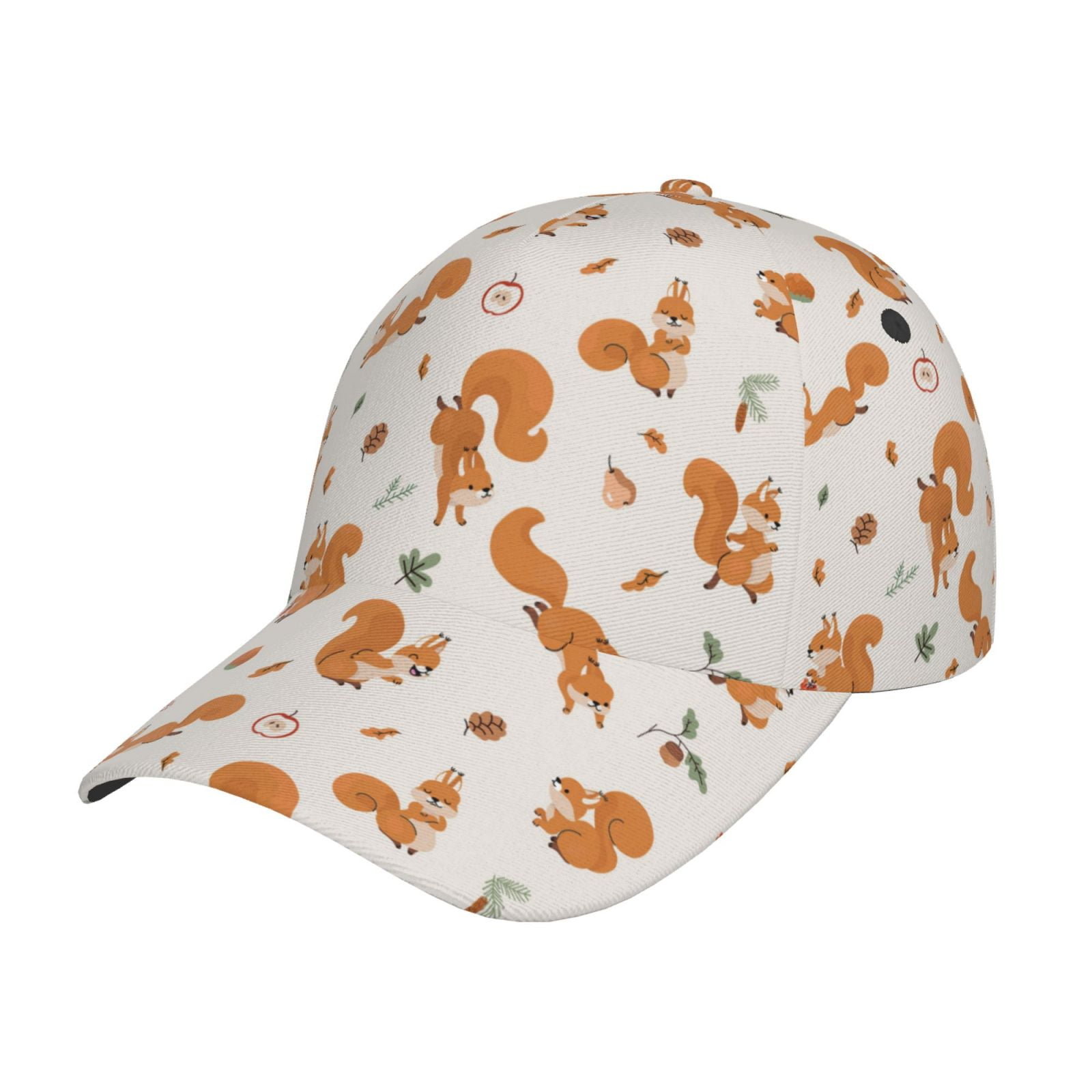 JUNZAN Cute Squirrel Fall Print Baseball Cap,Unisex Sports Cap Dad Hat ...