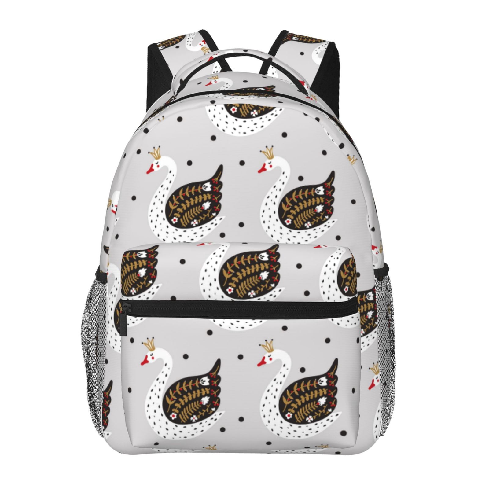 JUNZAN Cute Swan Pattern Casual Laptop Backpack for Men Women,Travel ...