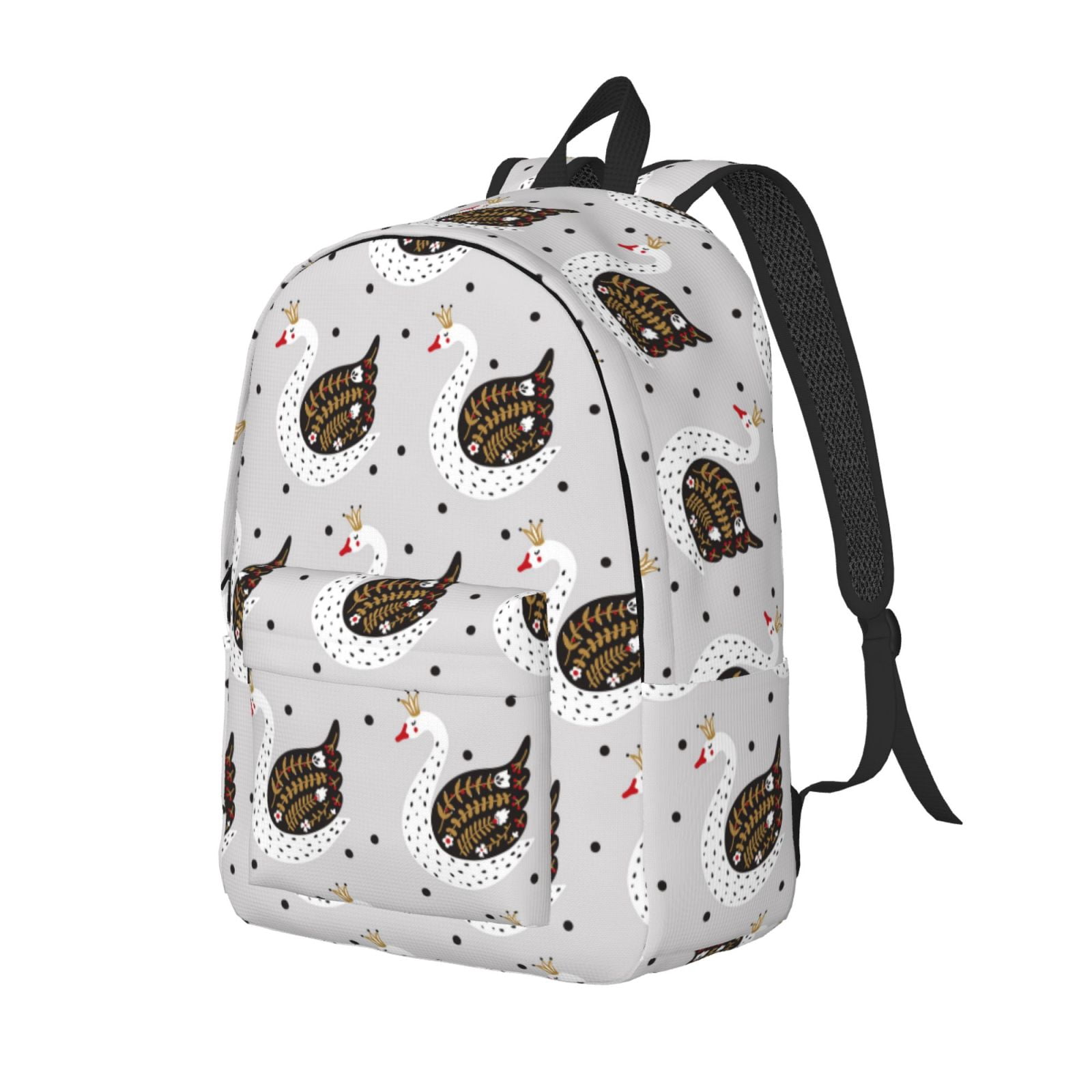 JUNZAN Cute Swan Pattern Travel Laptop Backpack for Men Women,Casual ...