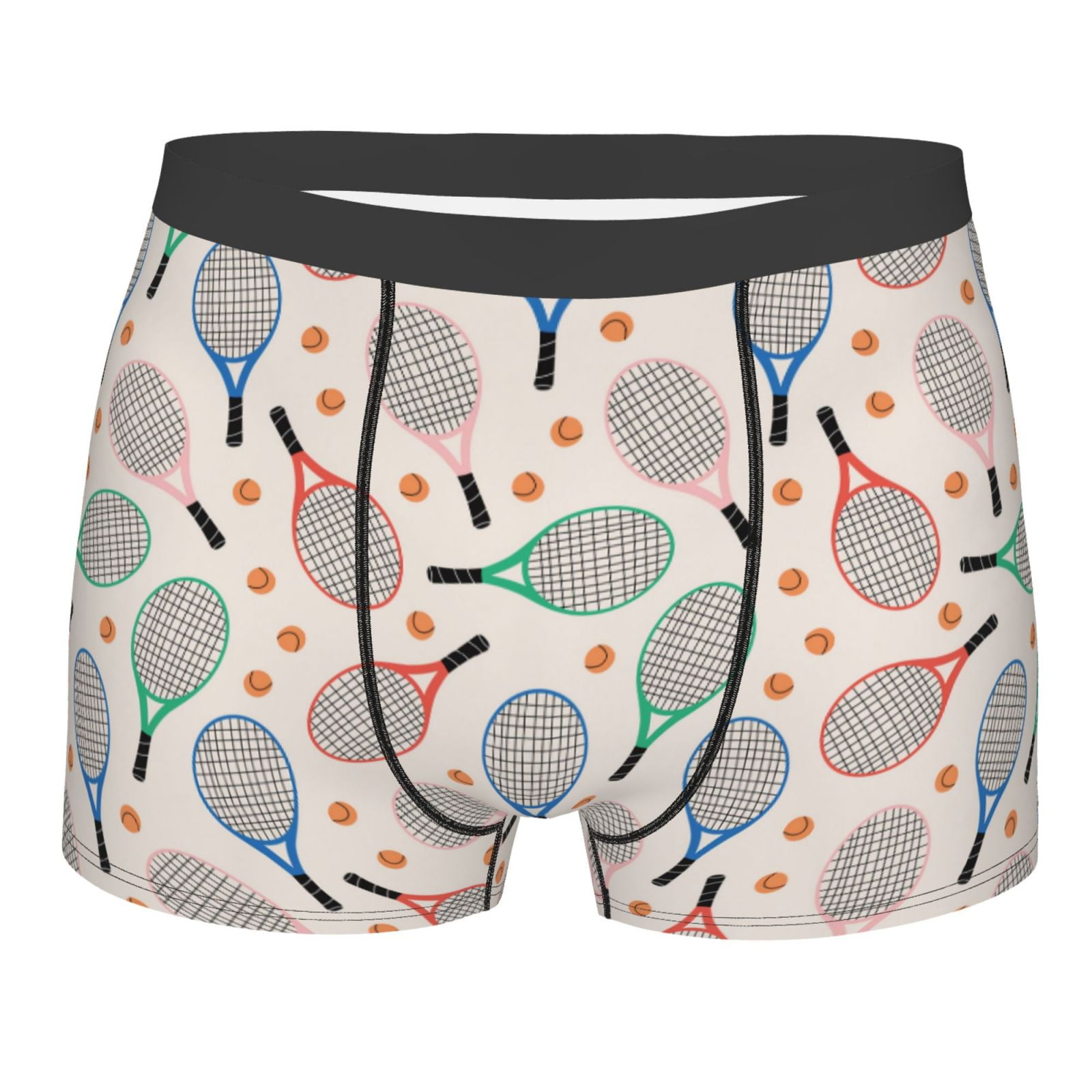 JUNZAN Cute Tennis Racket Mens Underwear Boxer Briefs for Men’s - Small ...