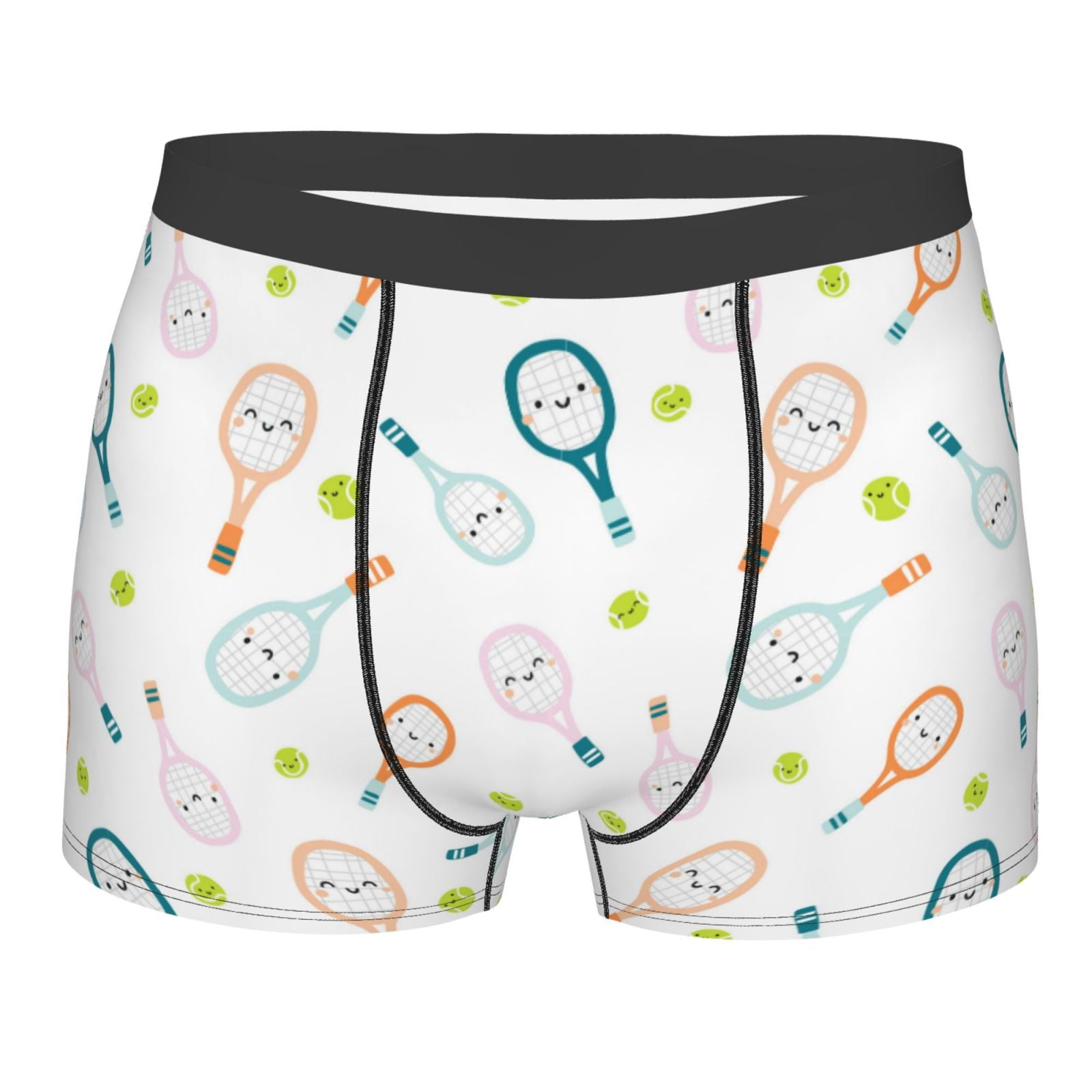 JUNZAN Cute Tennis Rackets Mens Underwear Boxer Briefs for Men’s-Small ...
