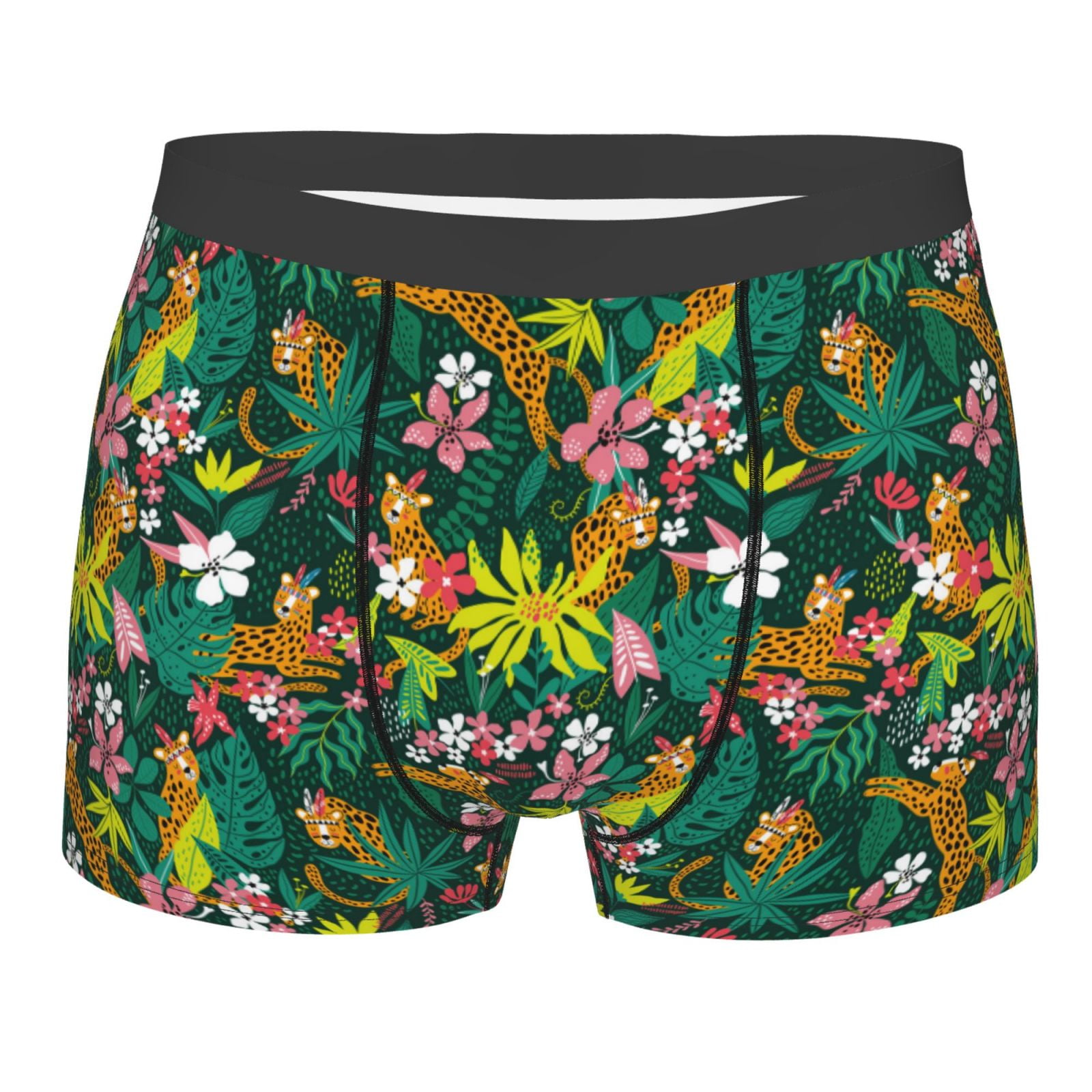 JUNZAN Cute Tribal Leopards Mens Underwear Boxer Briefs for Men’s ...