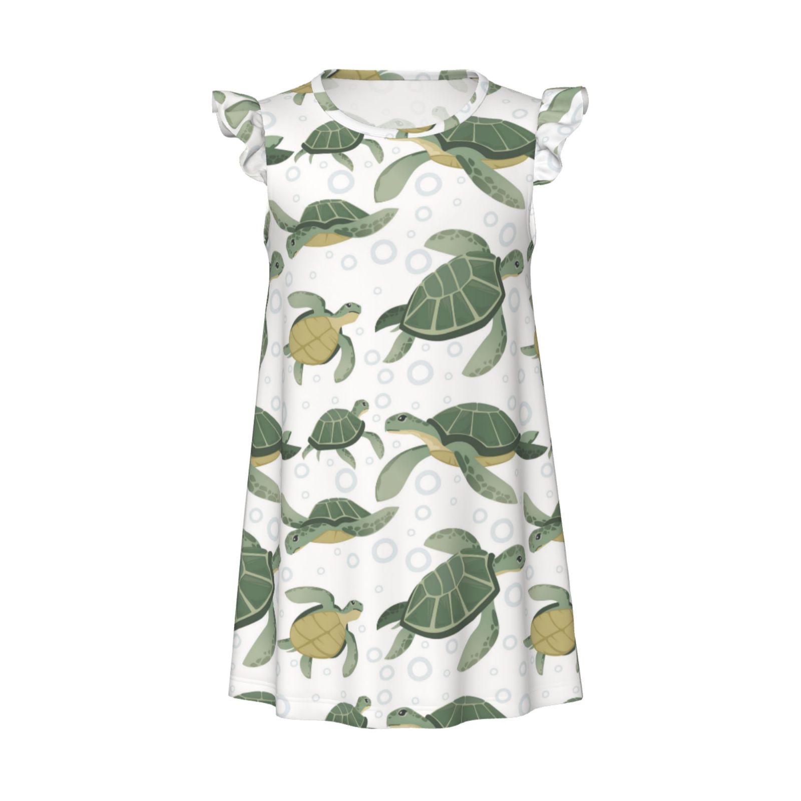 JUNZAN Cute Turtle Print Girls Nightgown Pajamas - Soft Toddler ...