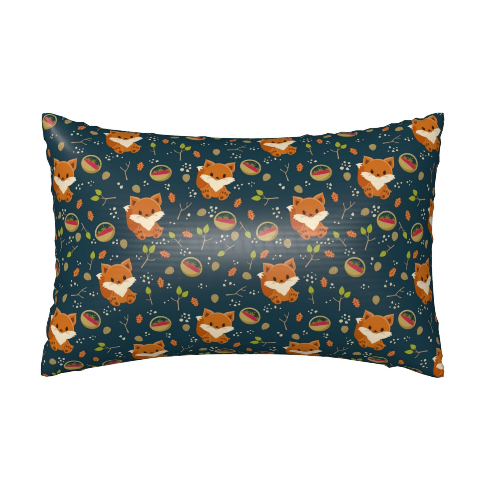 JUNZAN Cute plant fox Silk Pillowcase for Hair and Skin,Cooling Sleep ...