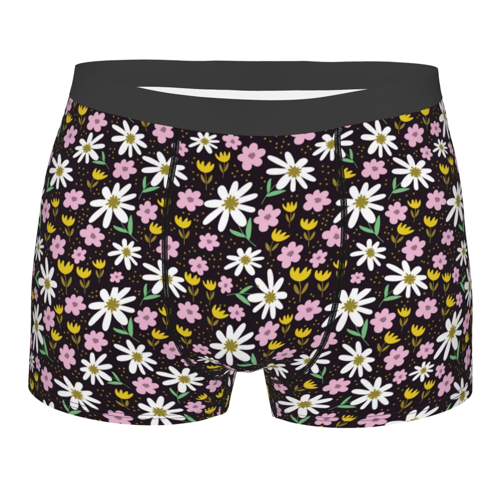 JUNZAN Daisies Flowers Mens Underwear Boxer Briefs for Men’s - Large ...