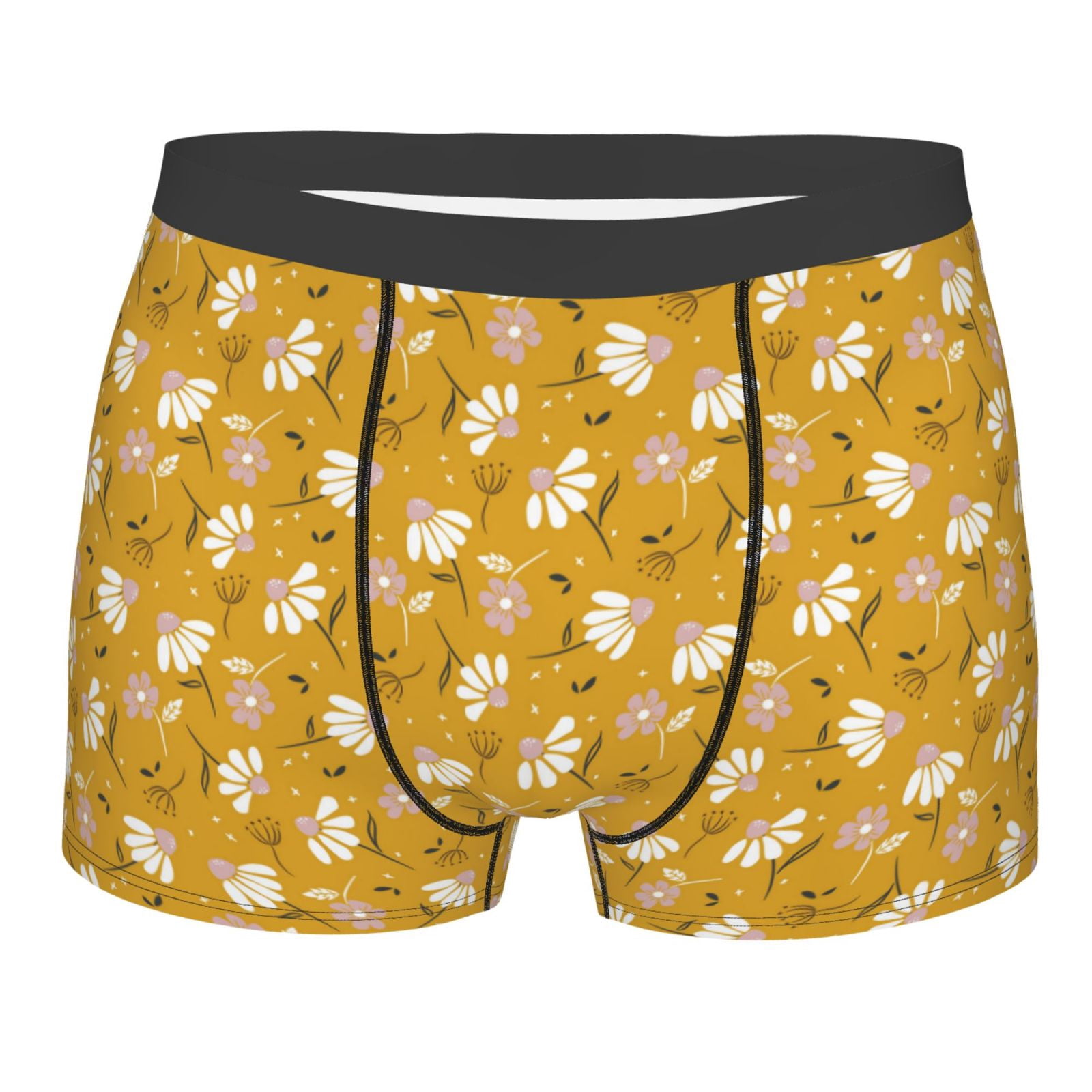 JUNZAN Daisies Flowers Mens Underwear Boxer Briefs for Men’s - Large ...