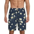 JUNZAN Daisies Flowers Pattern Sleep Pajama Shorts for Men,Men's Pajama ...