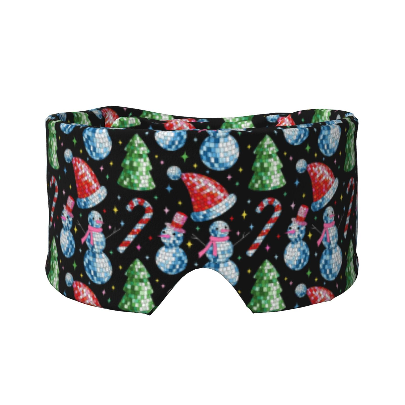 JUNZAN Disco Mirror Ball Snowman for Blackout Sleep Mask - Blocking ...
