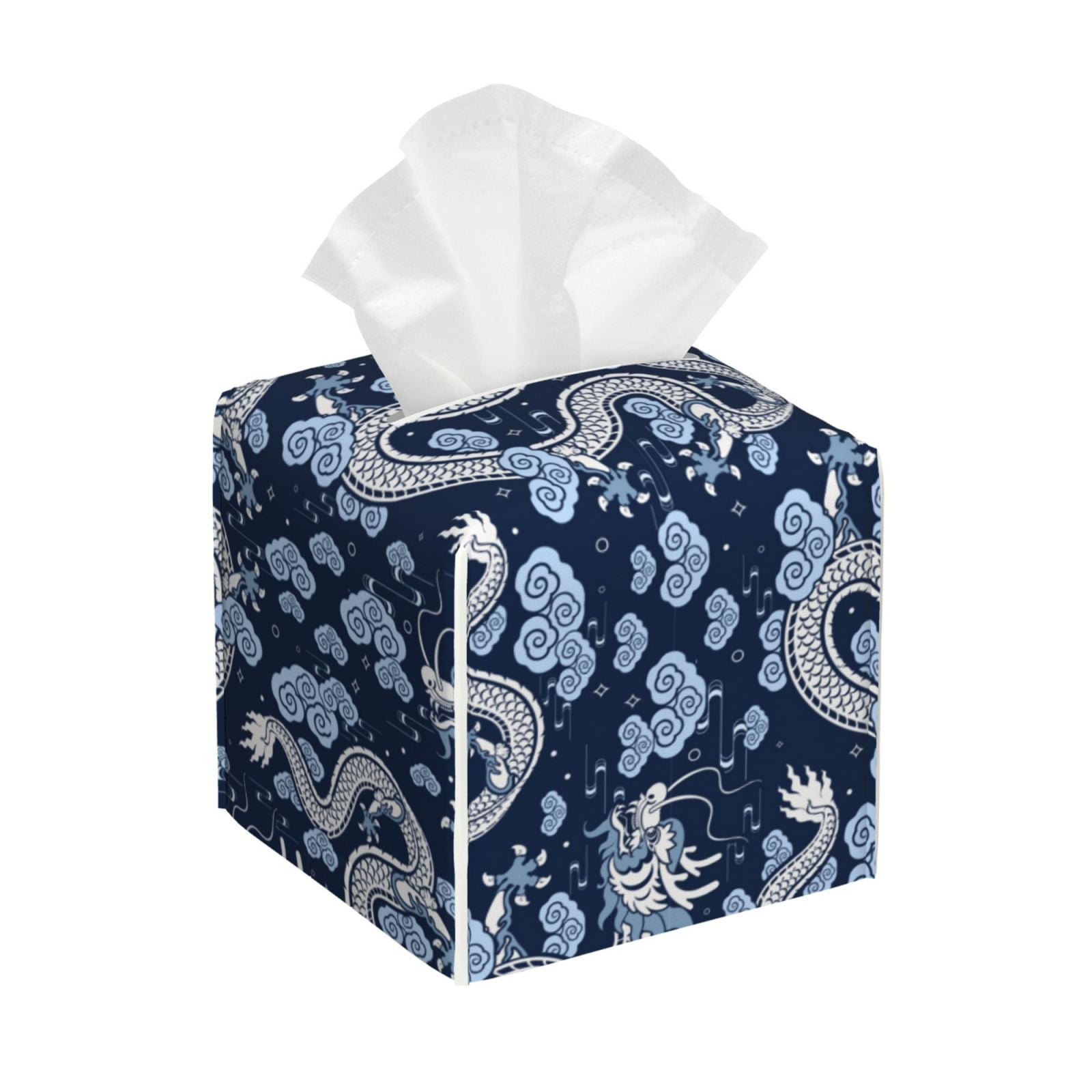 JUNZAN Dragons for Tissue Box Cover Holder, Square Facial Tissue Case ...