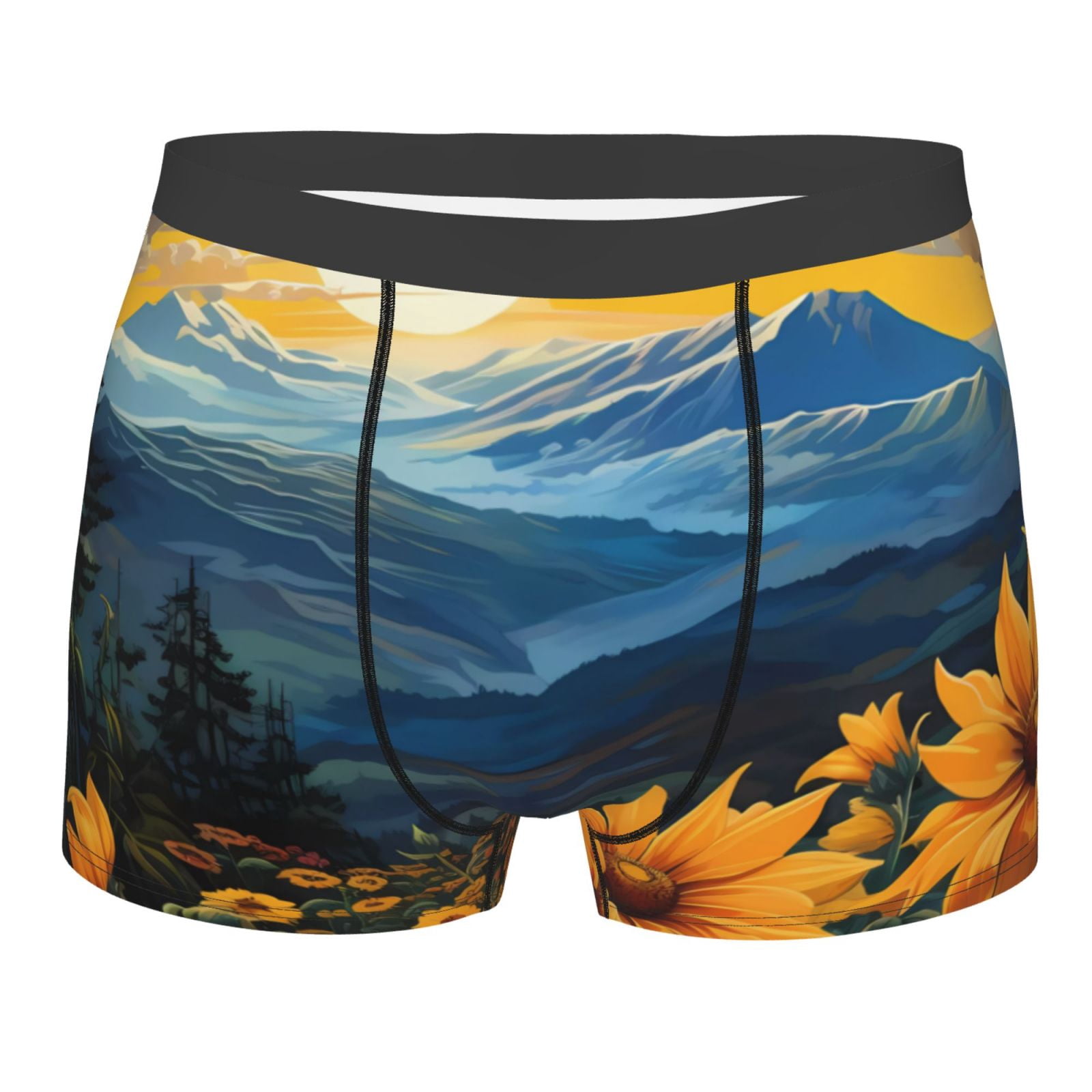 JUNZAN Elegant Sunset Sunflower Mens Underwear Boxer Briefs for Men’s ...
