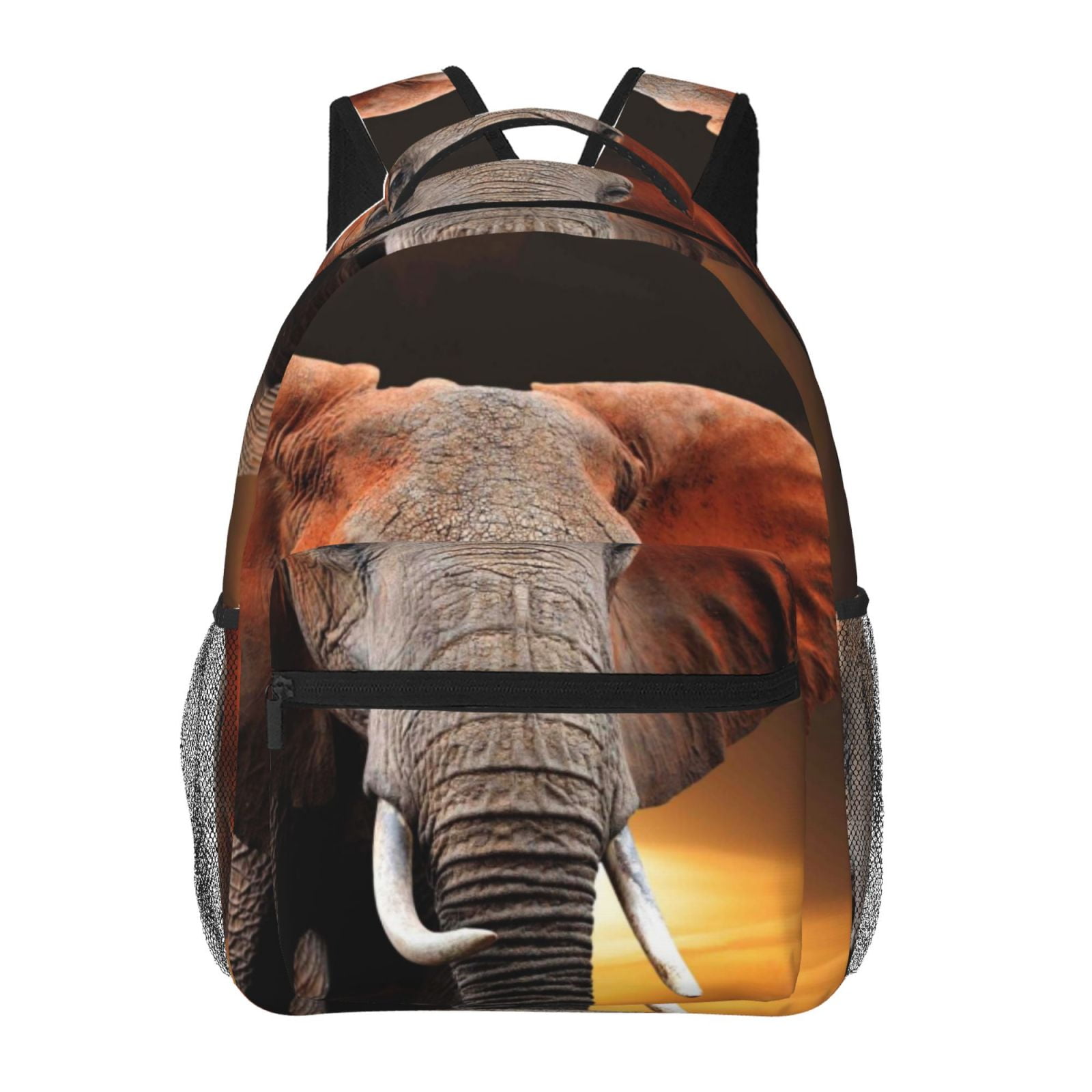 JUNZAN Elephant Sunset in Kenya Pattern Casual Laptop Backpack for Men ...