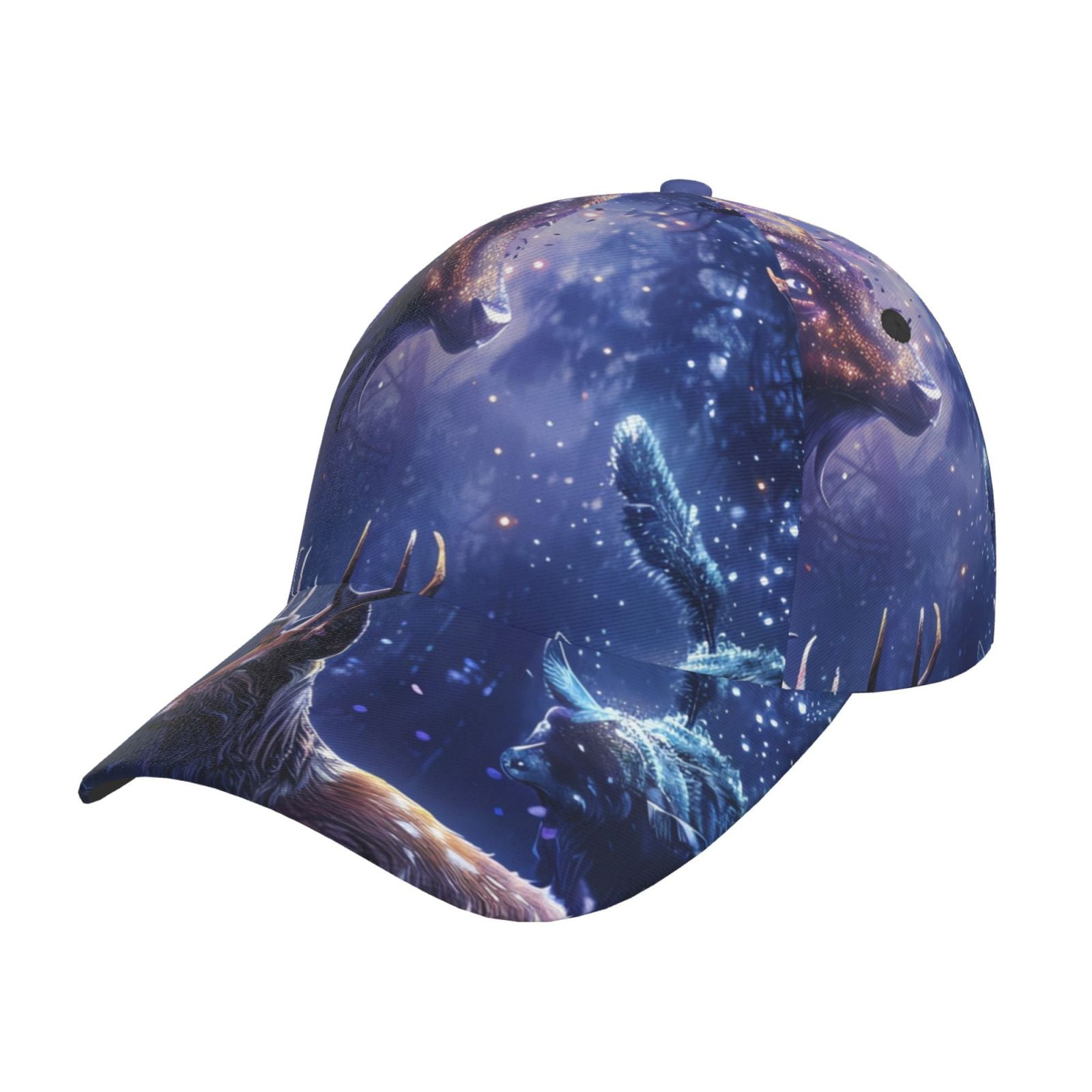 JUNZAN Enchanted Forest Stag Gathering Print Baseball Cap,Unisex Sports ...