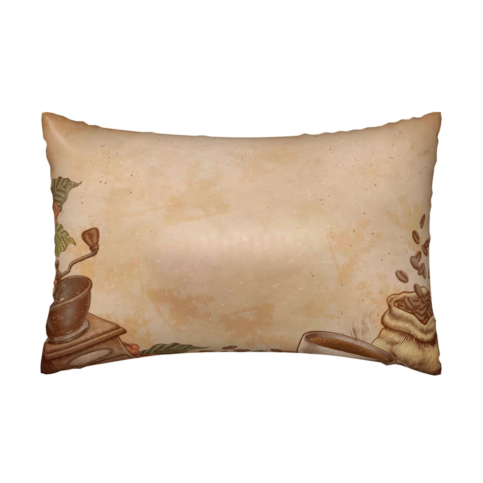 JUNZAN Engraved Coffee On Kraft Paper Silk Pillowcase for Hair and Skin ...