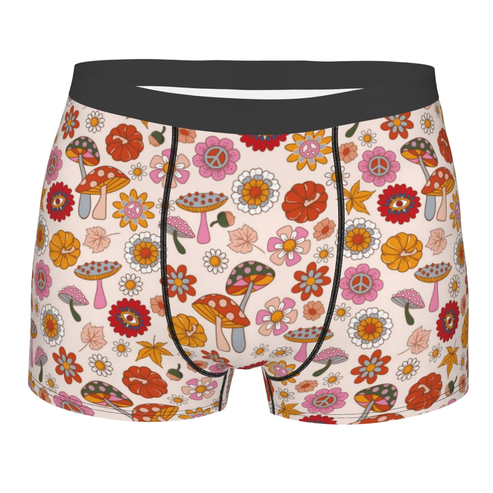 JUNZAN Fall 70s Groovy Hippie Mens Underwear Boxer Briefs for Men’s ...