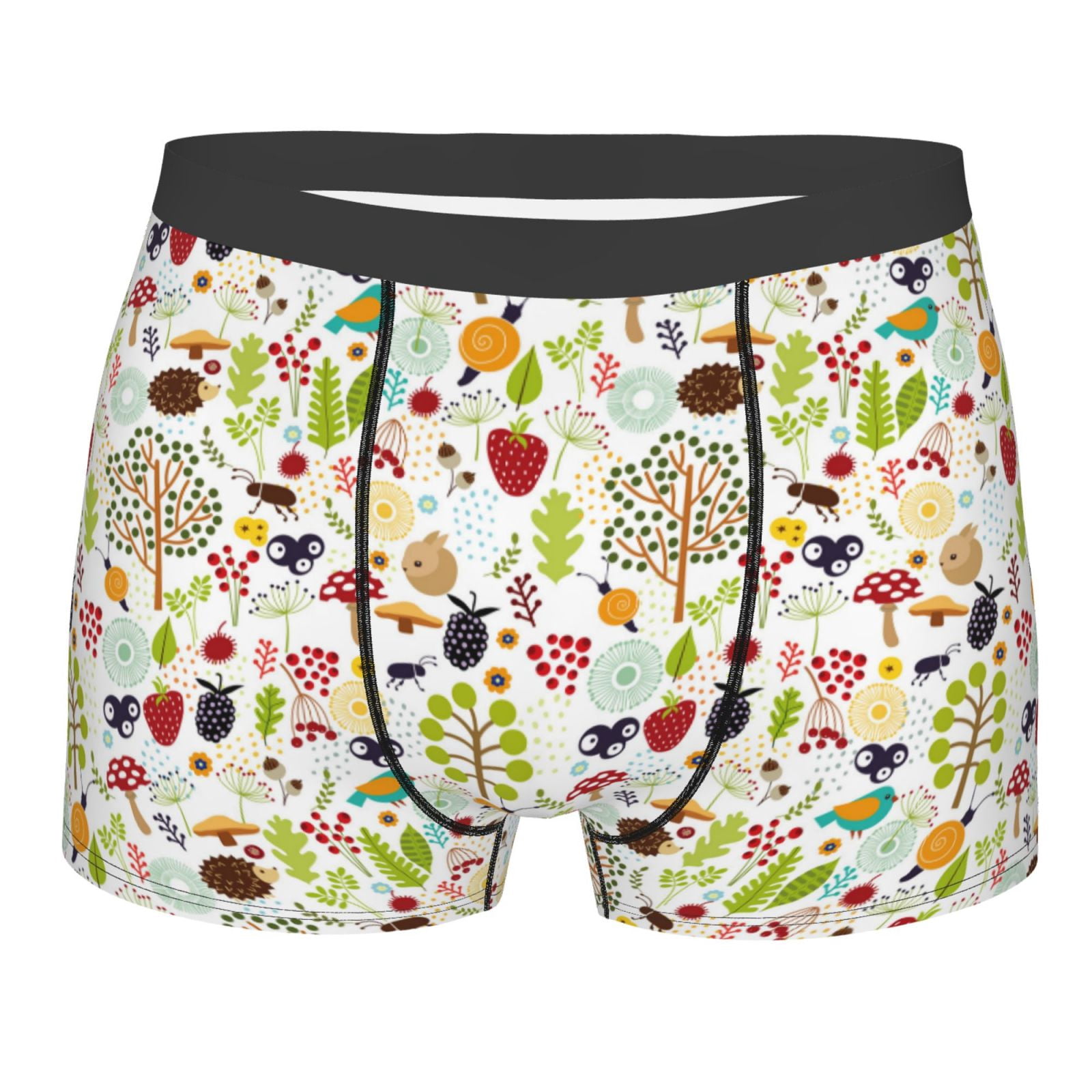 JUNZAN Fall Animals Mens Underwear Boxer Briefs for Men’s-Large ...