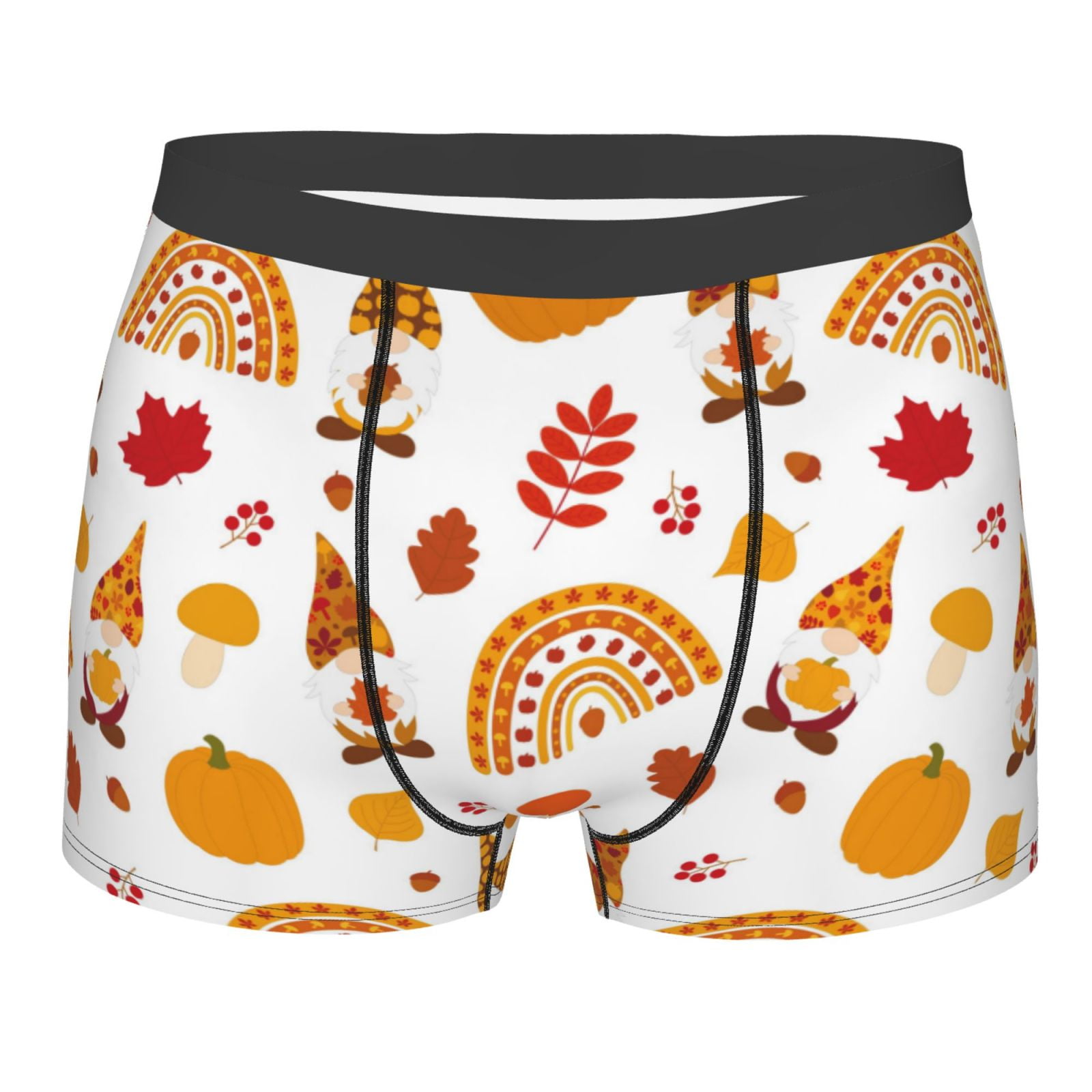 JUNZAN Fall Gnomes Harvest Mens Underwear Boxer Briefs for Men’s ...