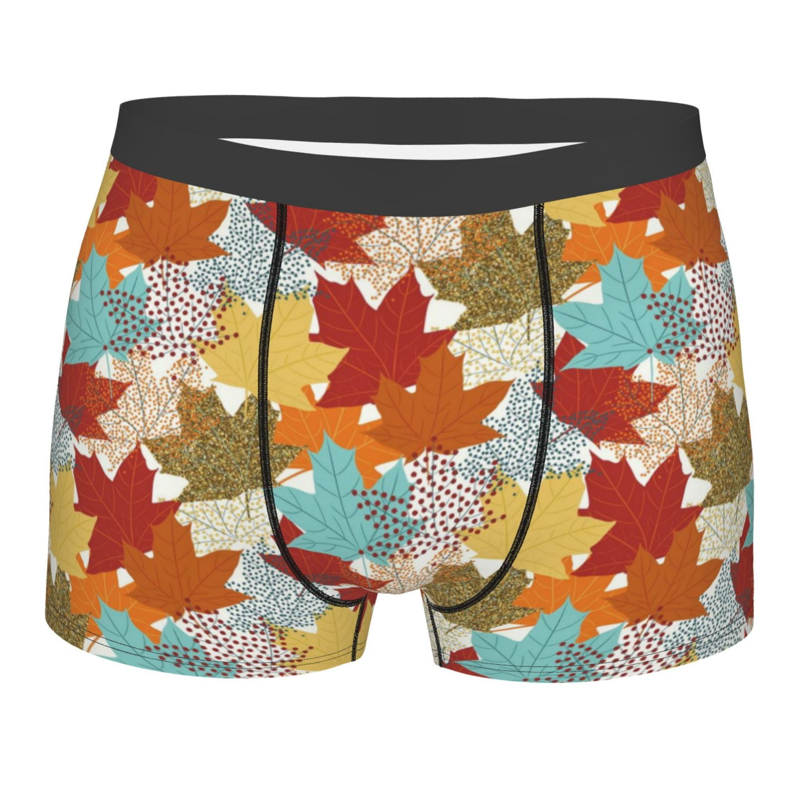 JUNZAN Fall Maple Leaves Mens Underwear Boxer Briefs for Men’s - Medium ...