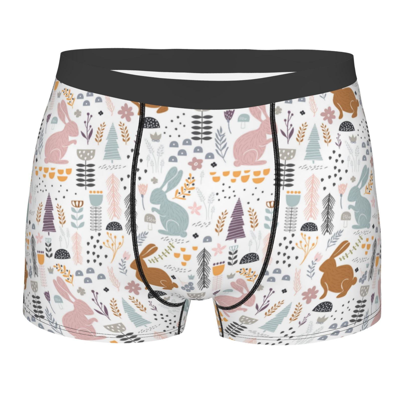 JUNZAN Fall Rabbit Mens Underwear Boxer Briefs for Men’s - Large ...