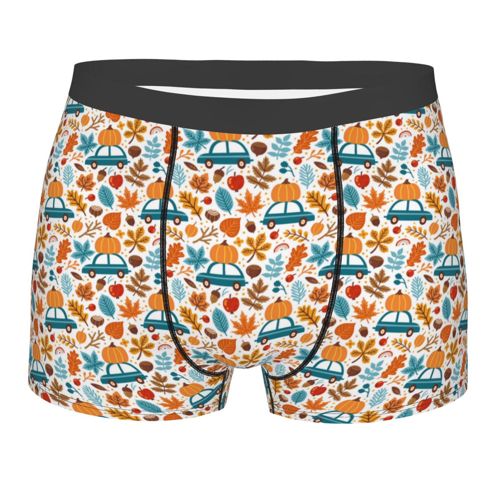 JUNZAN Falling Pumpkins On Car Mens Underwear Boxer Briefs for Men’s ...