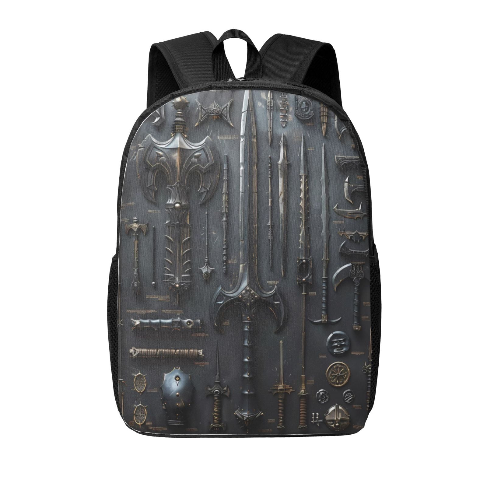 JUNZAN Fantasy Medieval Weaponry Pattern Travel Laptop Backpack for Men ...