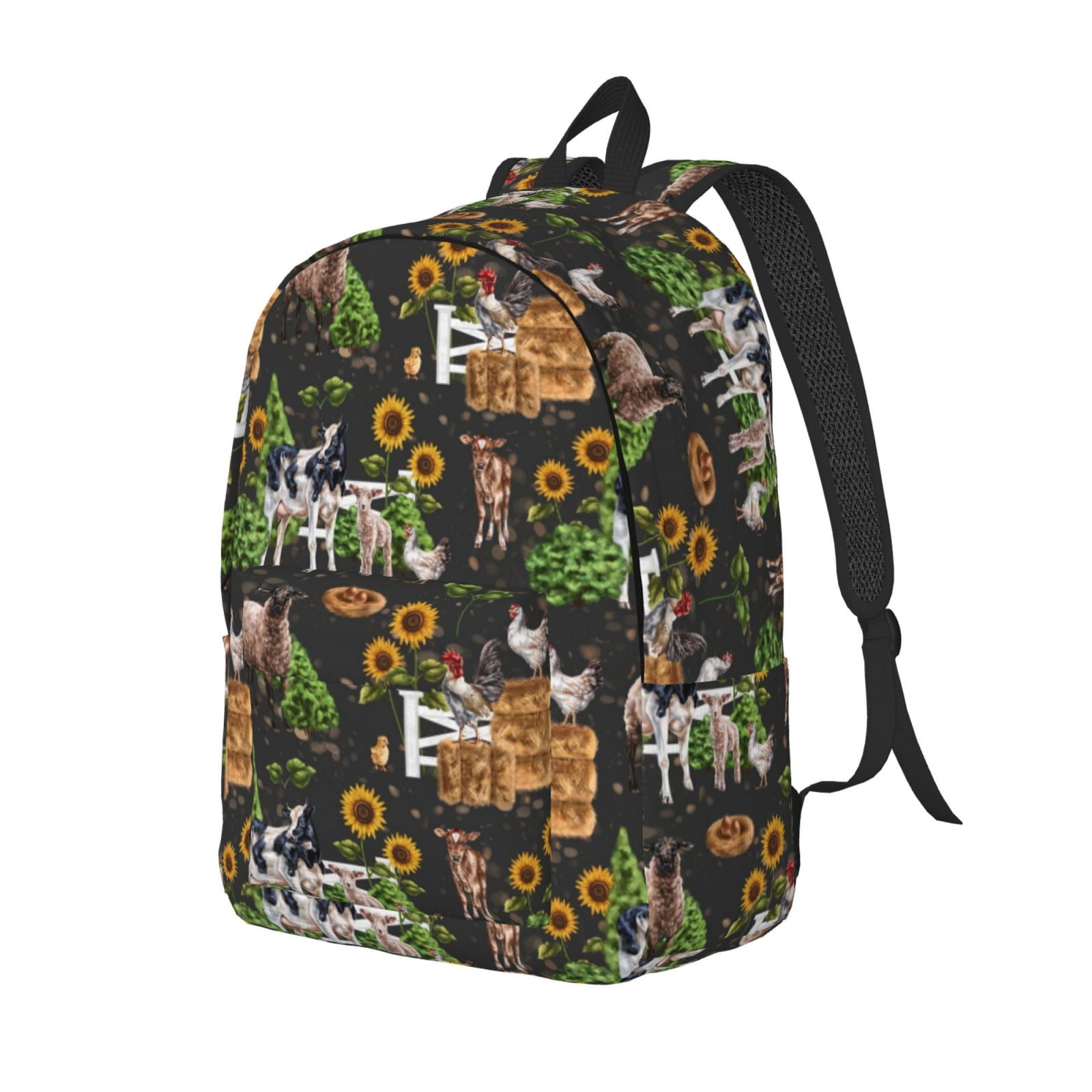 JUNZAN Farm Animals 2 Pattern Travel Laptop Backpack for Men Women ...