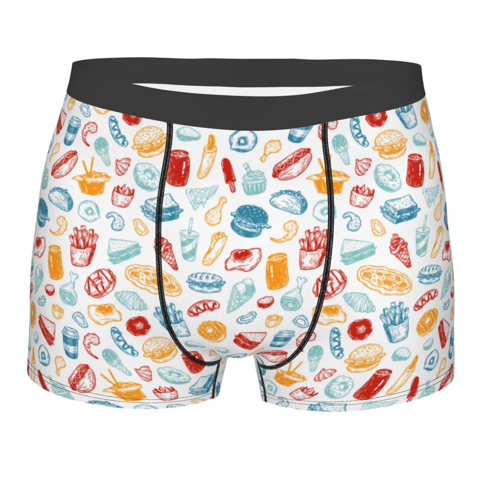 JUNZAN Fast Food 2 Mens Underwear Boxer Briefs for Men’s-Large ...