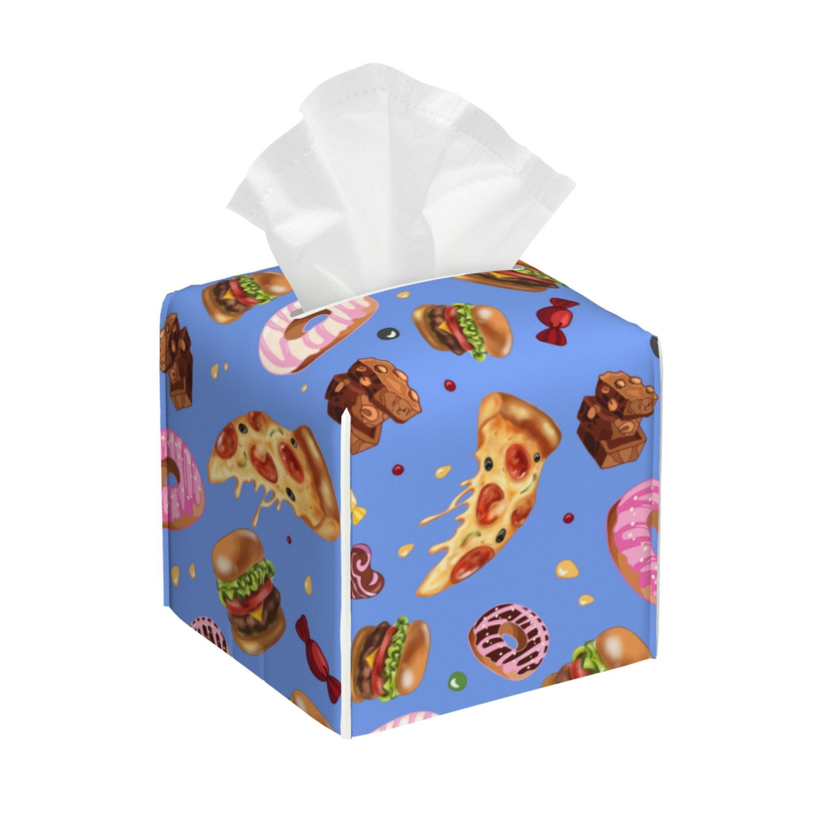 JUNZAN Fastfoods for Tissue Box Cover Holder, Square Facial Tissue Case ...