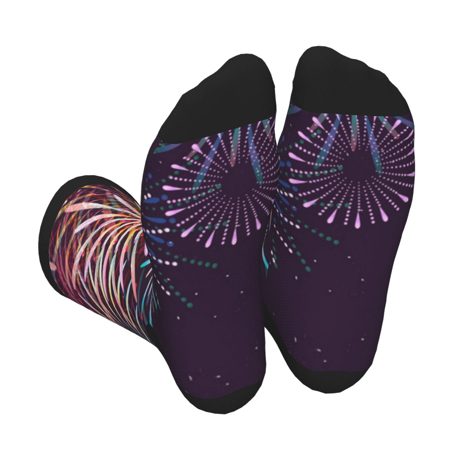 JUNZAN Fireworks2 Design Fun Novelty Knee Warmer High Socks - Walmart.com