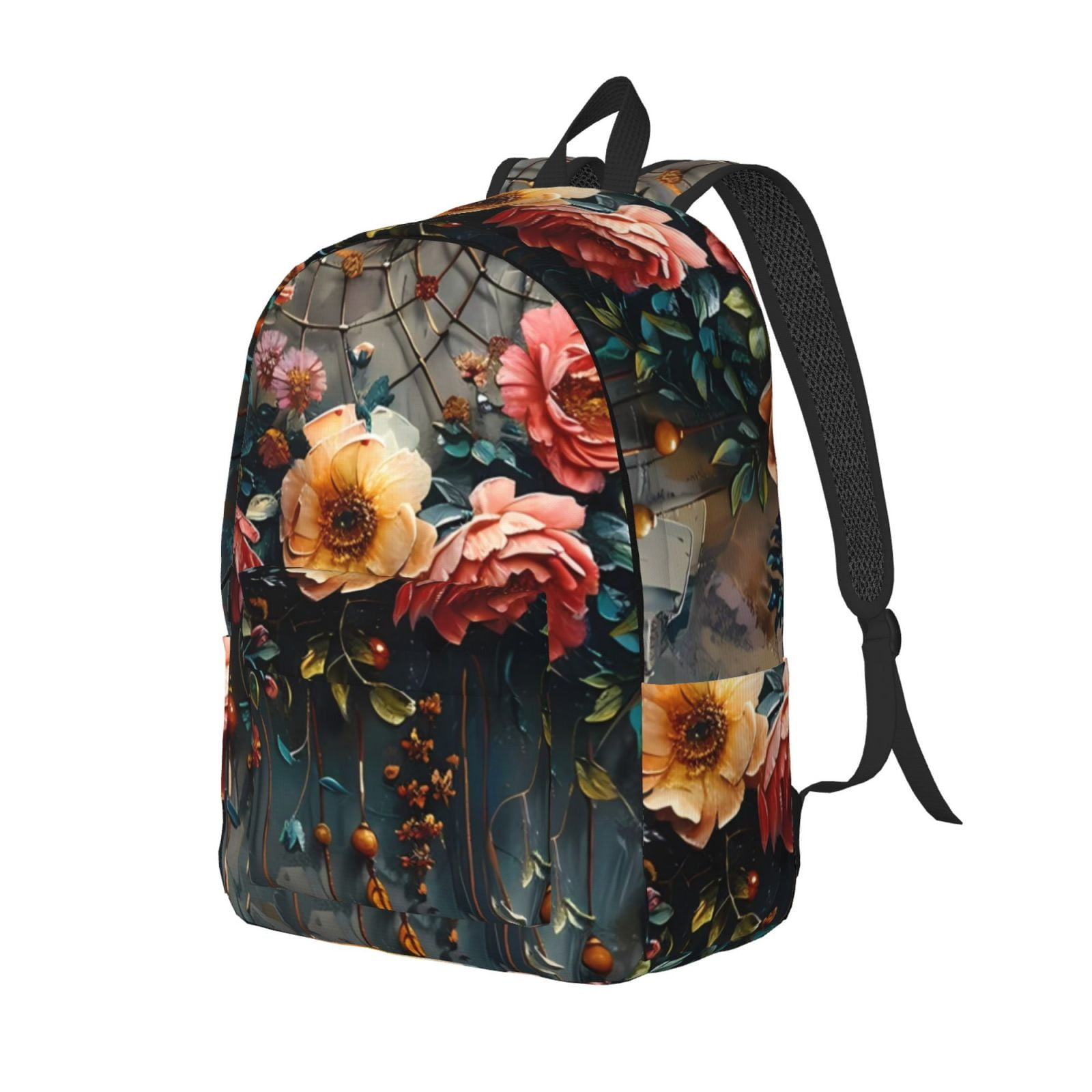 JUNZAN Floral Dreamcatcher Elegance Pattern Travel Laptop Backpack for ...