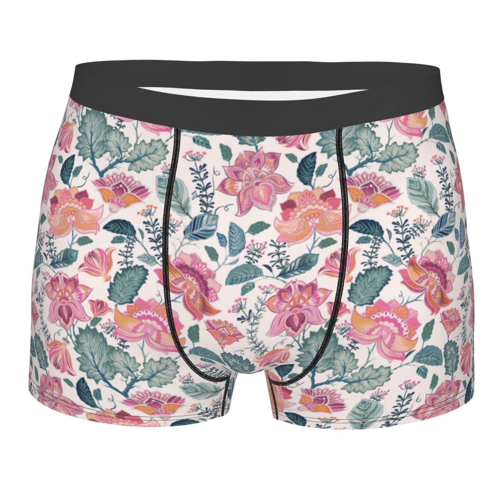 JUNZAN Flower Leaves Mens Underwear Boxer Briefs for Men’s - Small ...