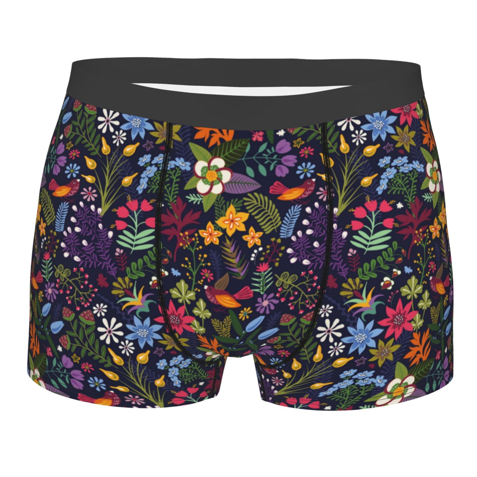 JUNZAN Flowers And Birds Mens Underwear Boxer Briefs for Men’s - Medium ...