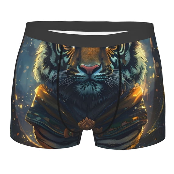 JUNZAN Forest Meditating Tiger Mens Underwear Boxer Briefs for Men’s ...
