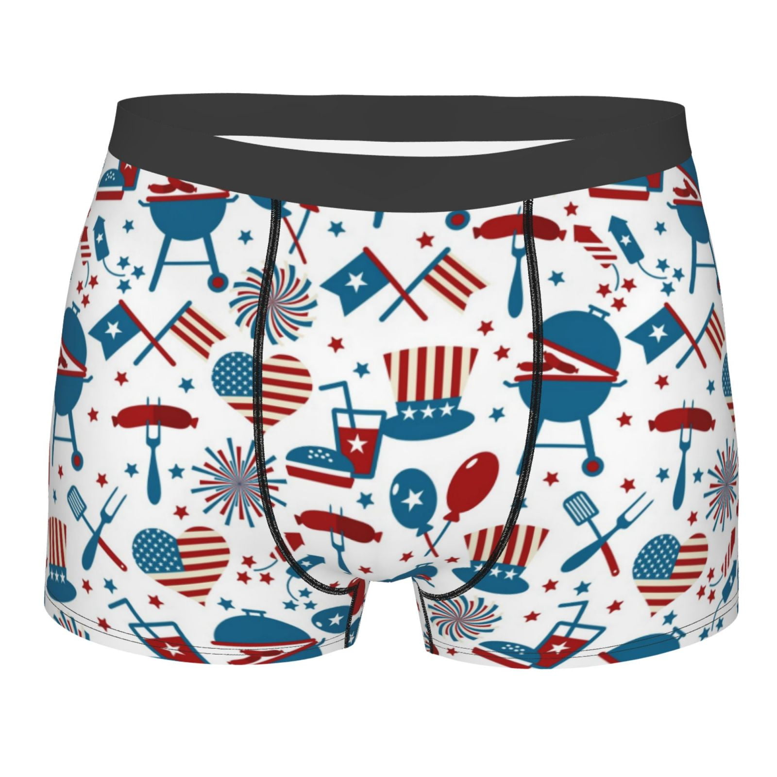 JUNZAN Fourth Of July Party Mens Underwear Boxer Briefs for Men’s ...